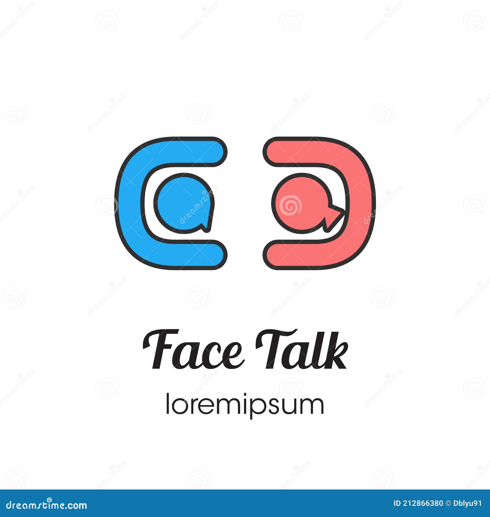 Face Talk Logo, Icon, or Symbol Template Design Stock Vector ...