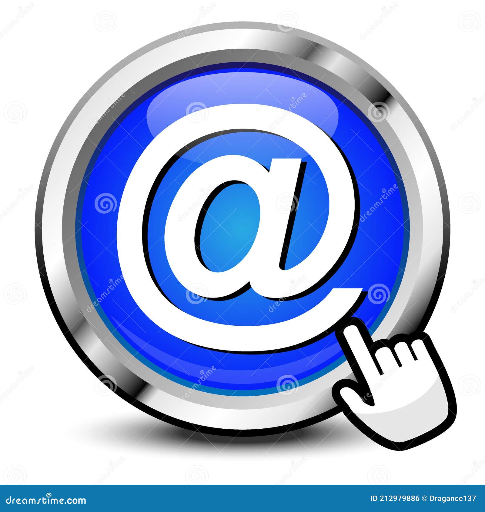 E-Mail button, Mail icon stock vector. Illustration of glass - 212979886