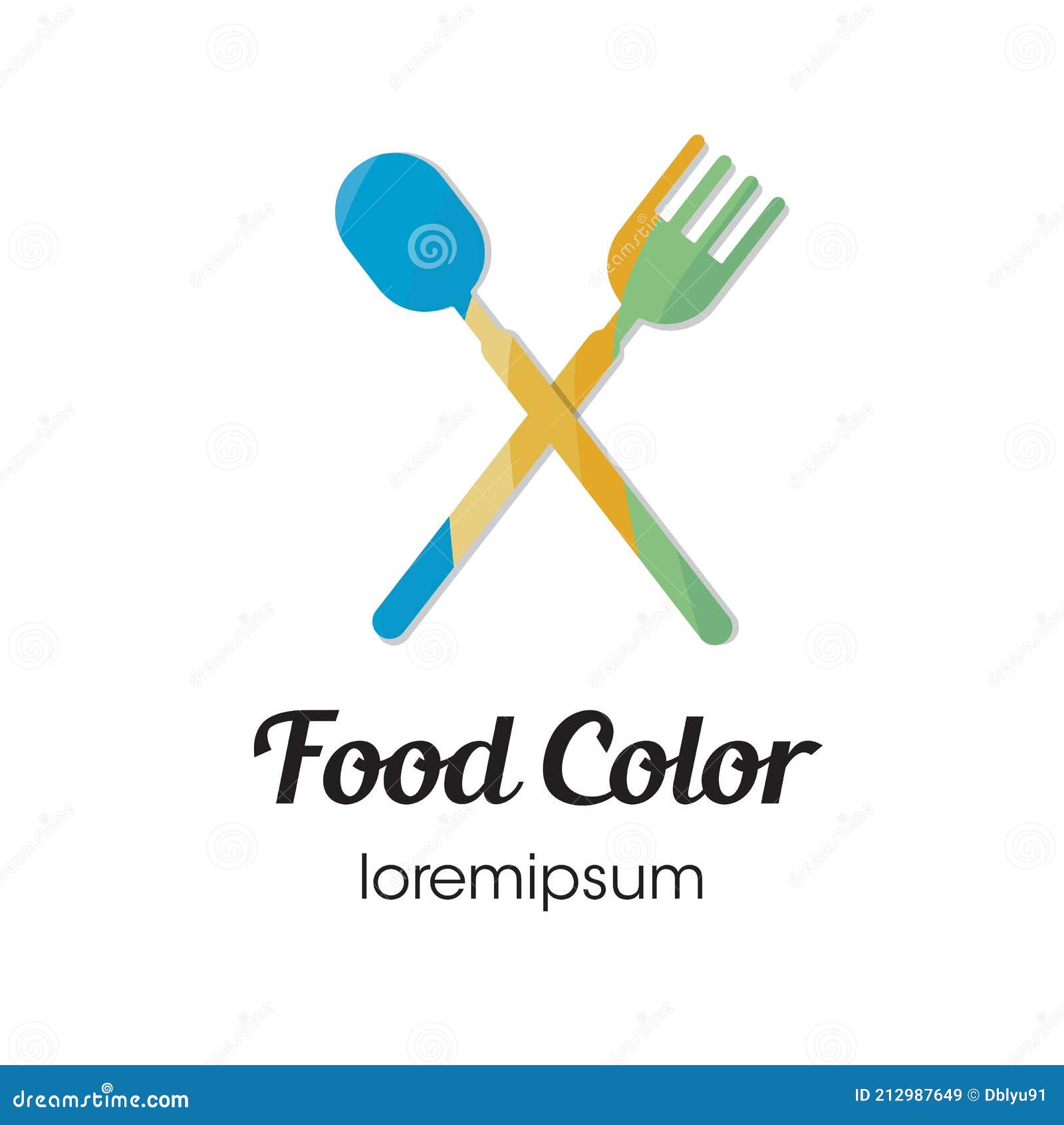 Food Color Logo, Icon or Symbol Template Design Stock Vector ...