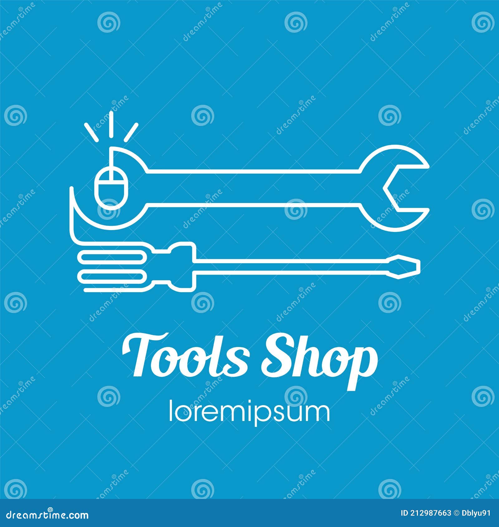 Tools Shop Logo, Icon or Symbol Template Design Stock Vector ...