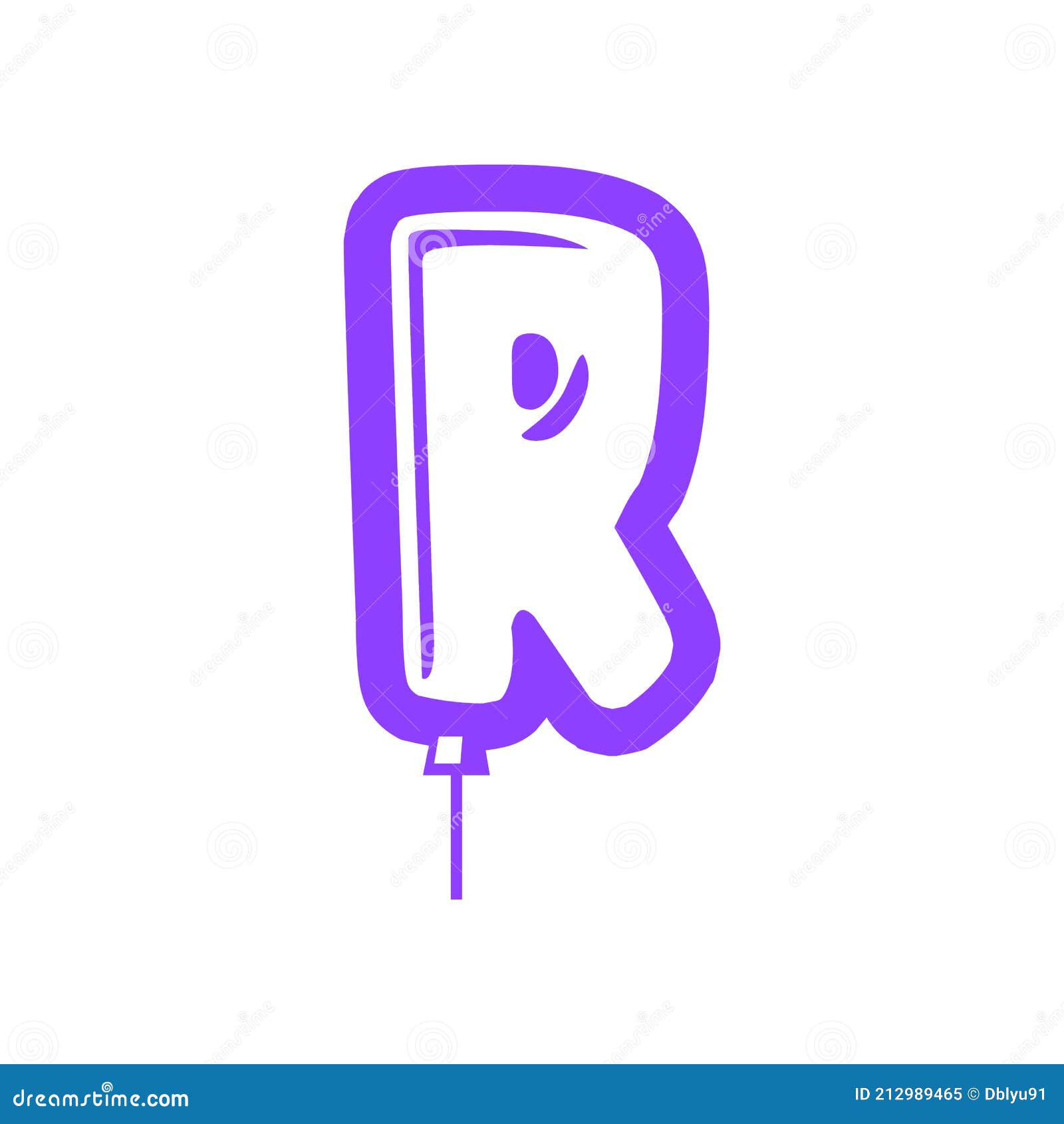 Letter R Balloon Style Logo or Symbol Template Design Stock Vector ...