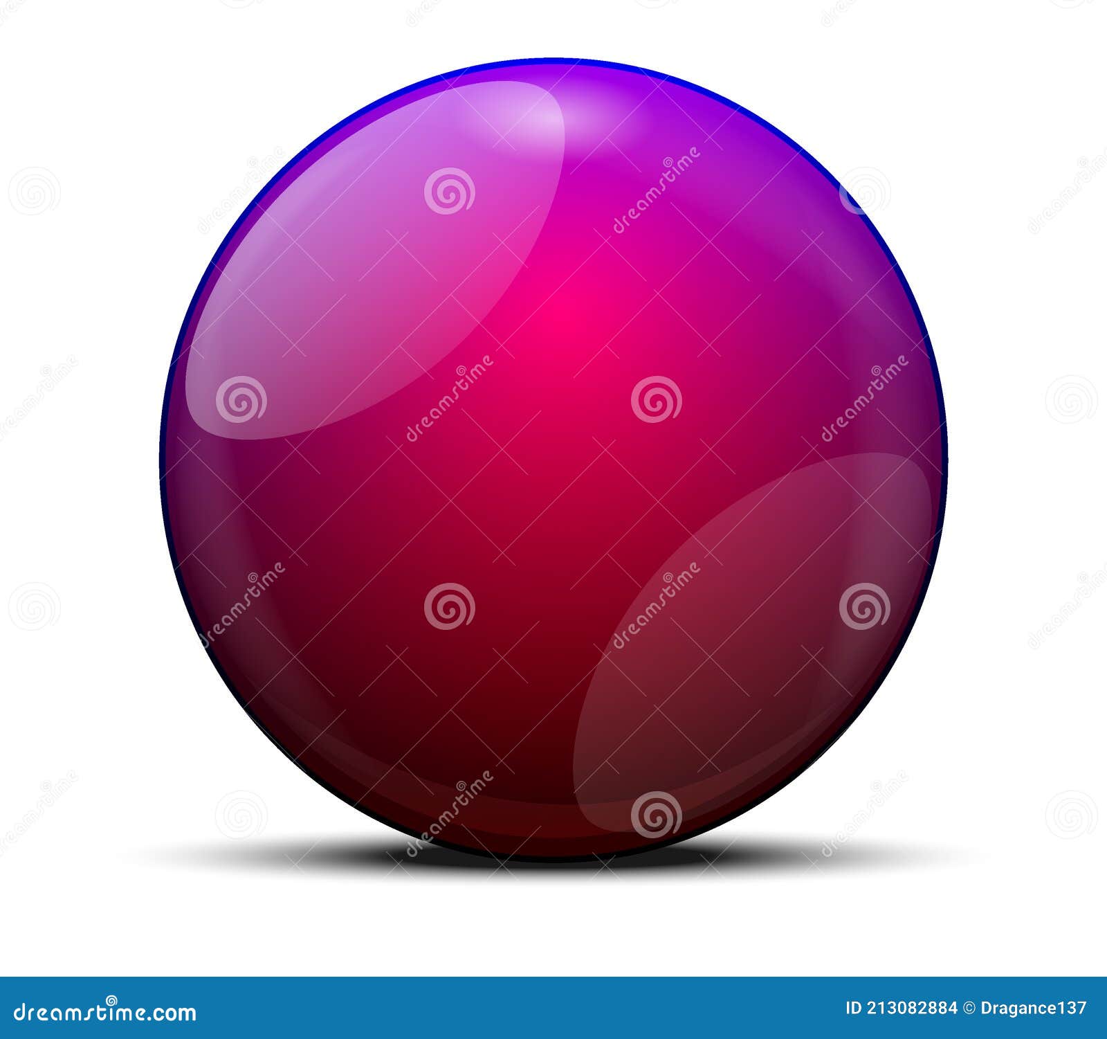 3d Purple/violet Sphere Isolated Stock Vector - Illustration of light ...
