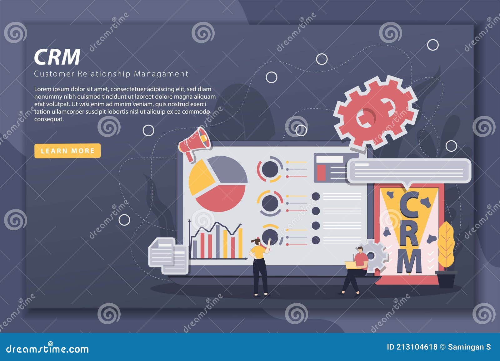 Vector Illustration Customer Relationship Management Concept Stock ...