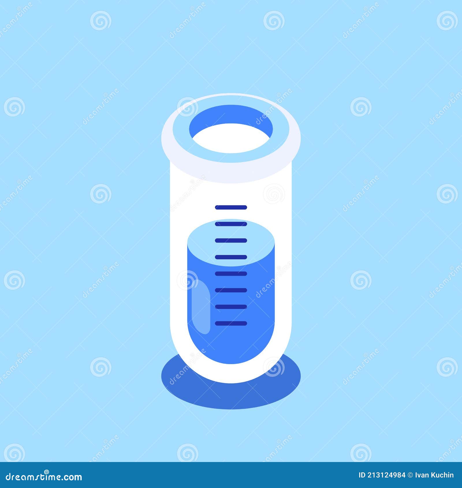 Web3d Test Tube. Medical Test Tube Isometric Icon. Stock Illustration ...