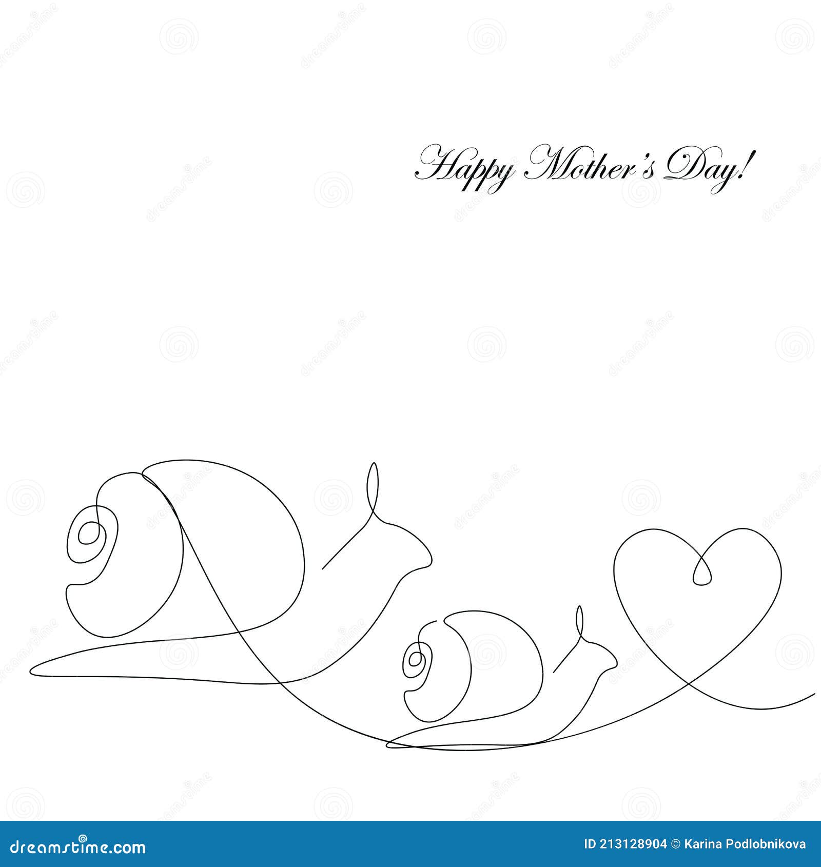 Happy Mothers Day Card Vector Illustration Stock Vector - Illustration ...