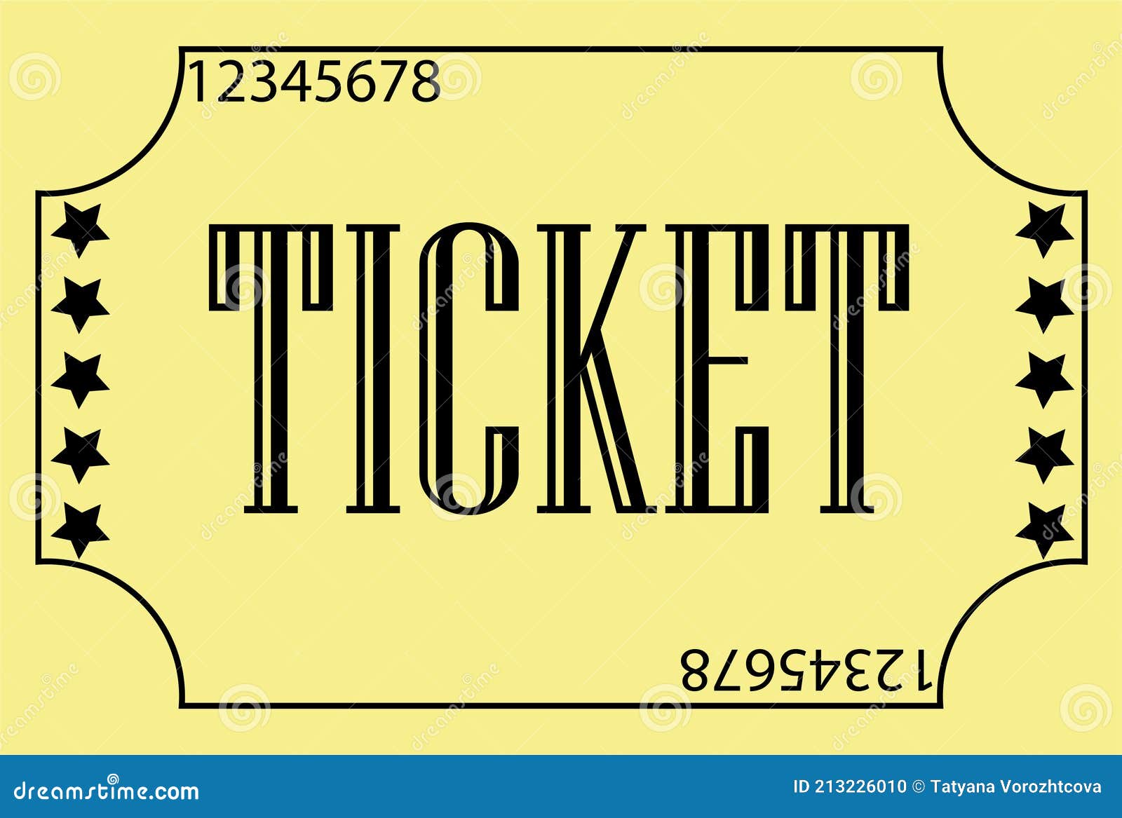 Beautiful ticket stock illustration. Illustration of beautiful - 213226010