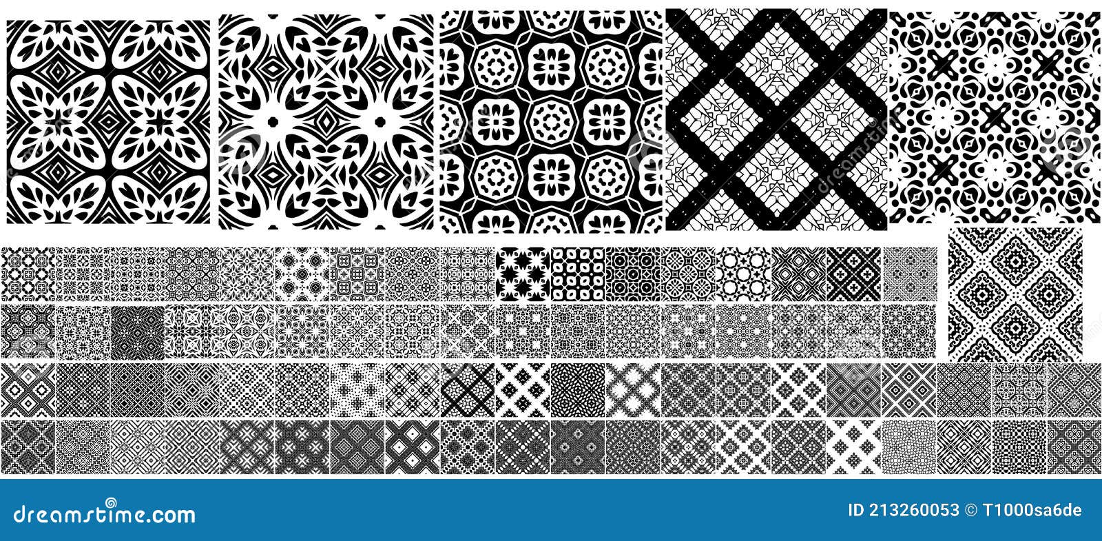 Universal Different Geometric Seamless Patterns. Endless Vector Texture ...