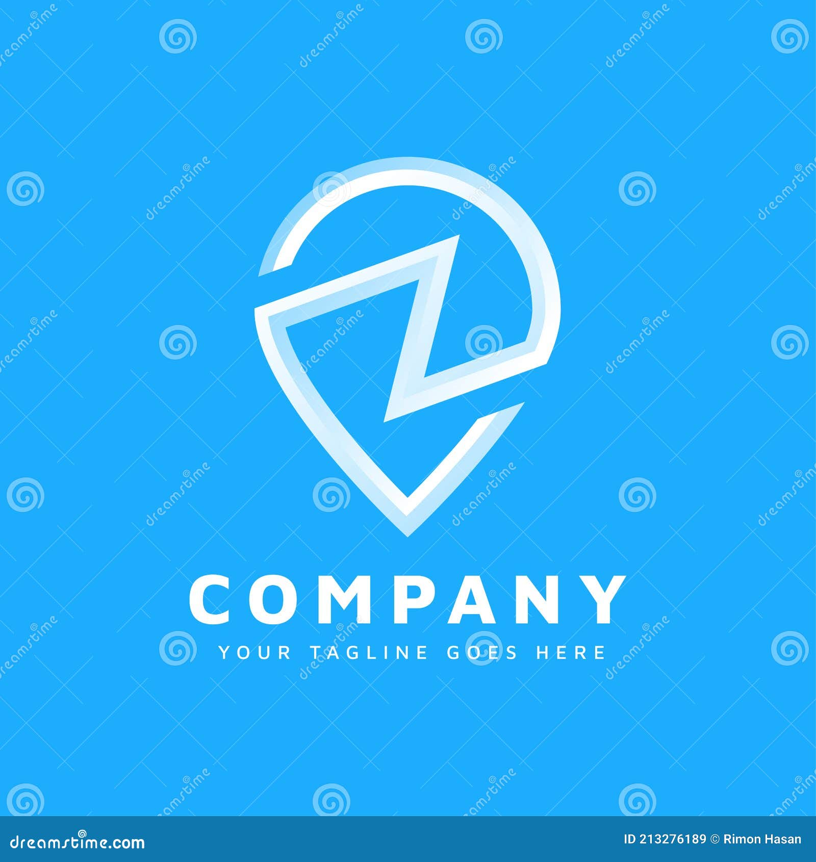 Z Letter Location Logo | Location Stock Vector - Illustration of ...