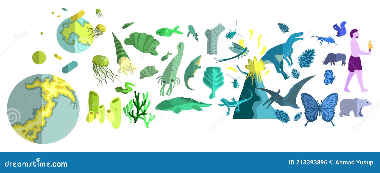 Vecto of Geologic Timeline Infographic Stock Illustration ...