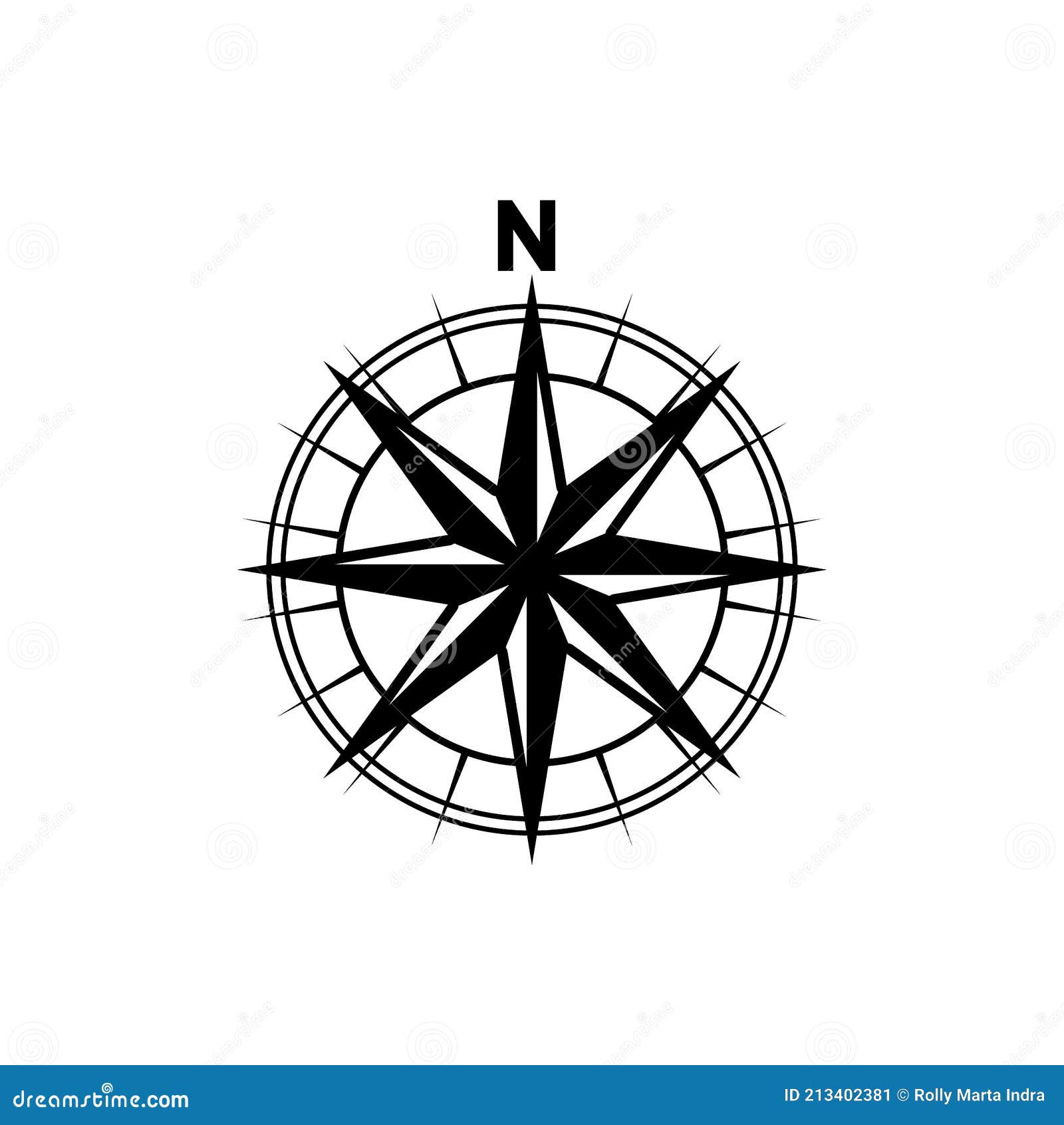 Arrow Compass Icon Vector Logo Template. Stock Vector - Illustration of ...