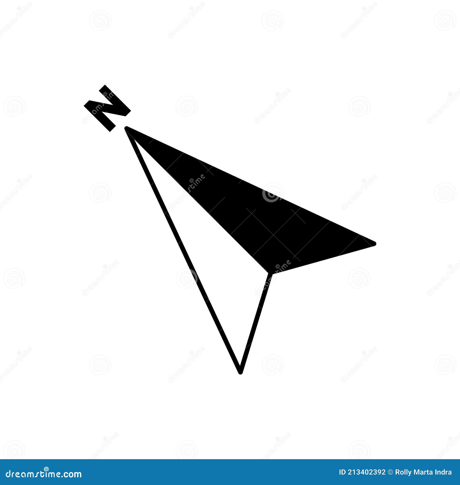 Arrow Compass Icon Vector Logo Template. North Direction. North 45 ...