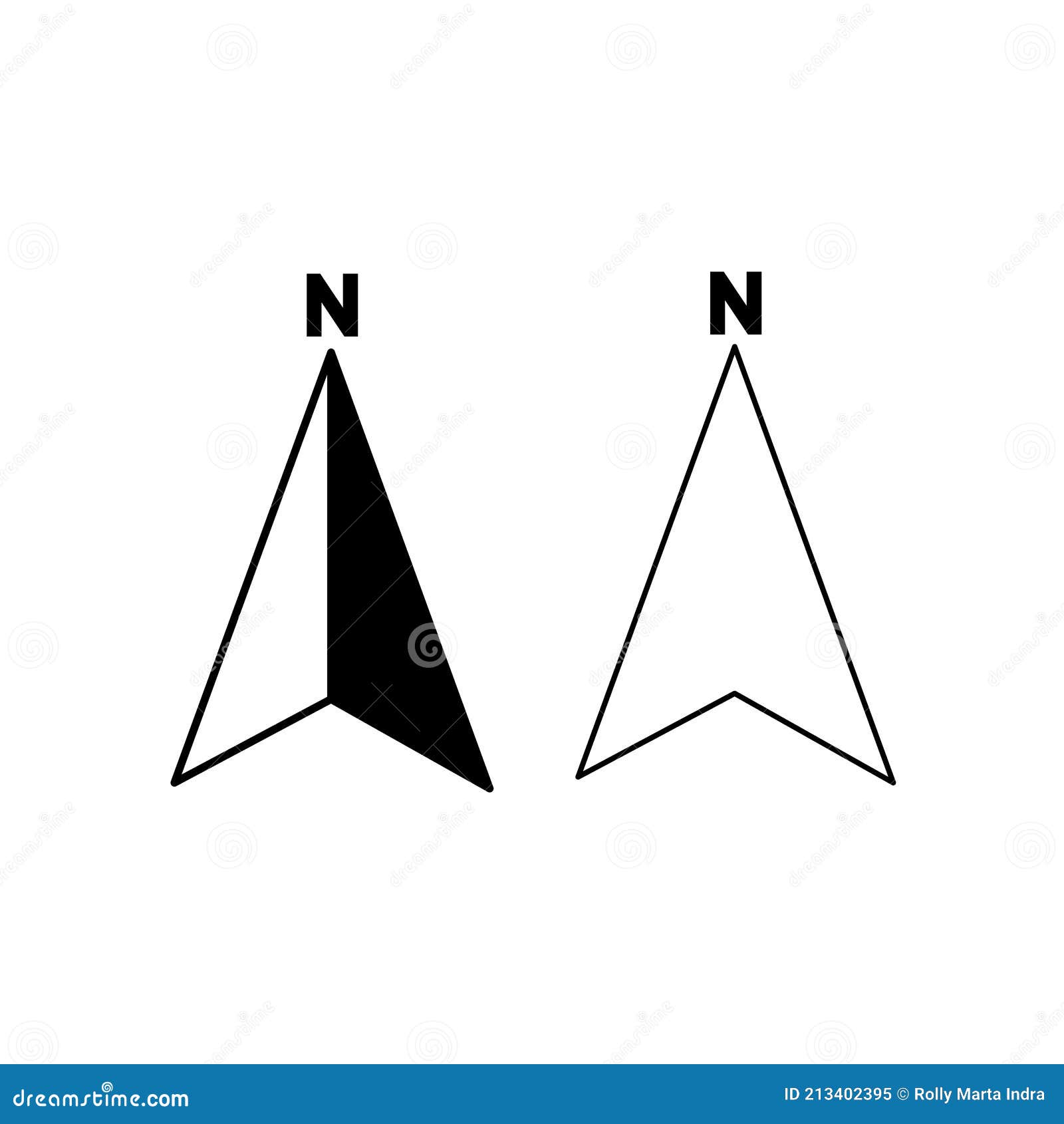 Arrow Compass Icon Vector Logo Template. North Direction. with an ...