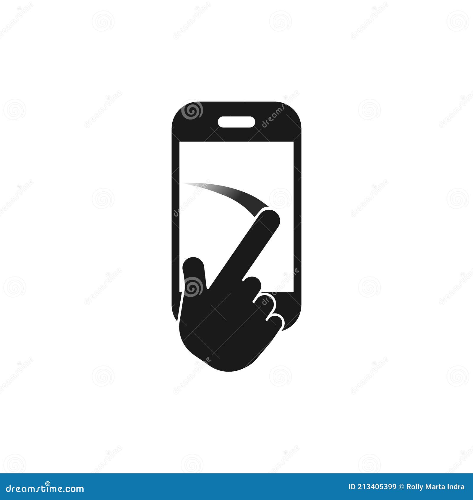 Screen Swipe Icon Vector Illustration. Stock Vector - Illustration of ...