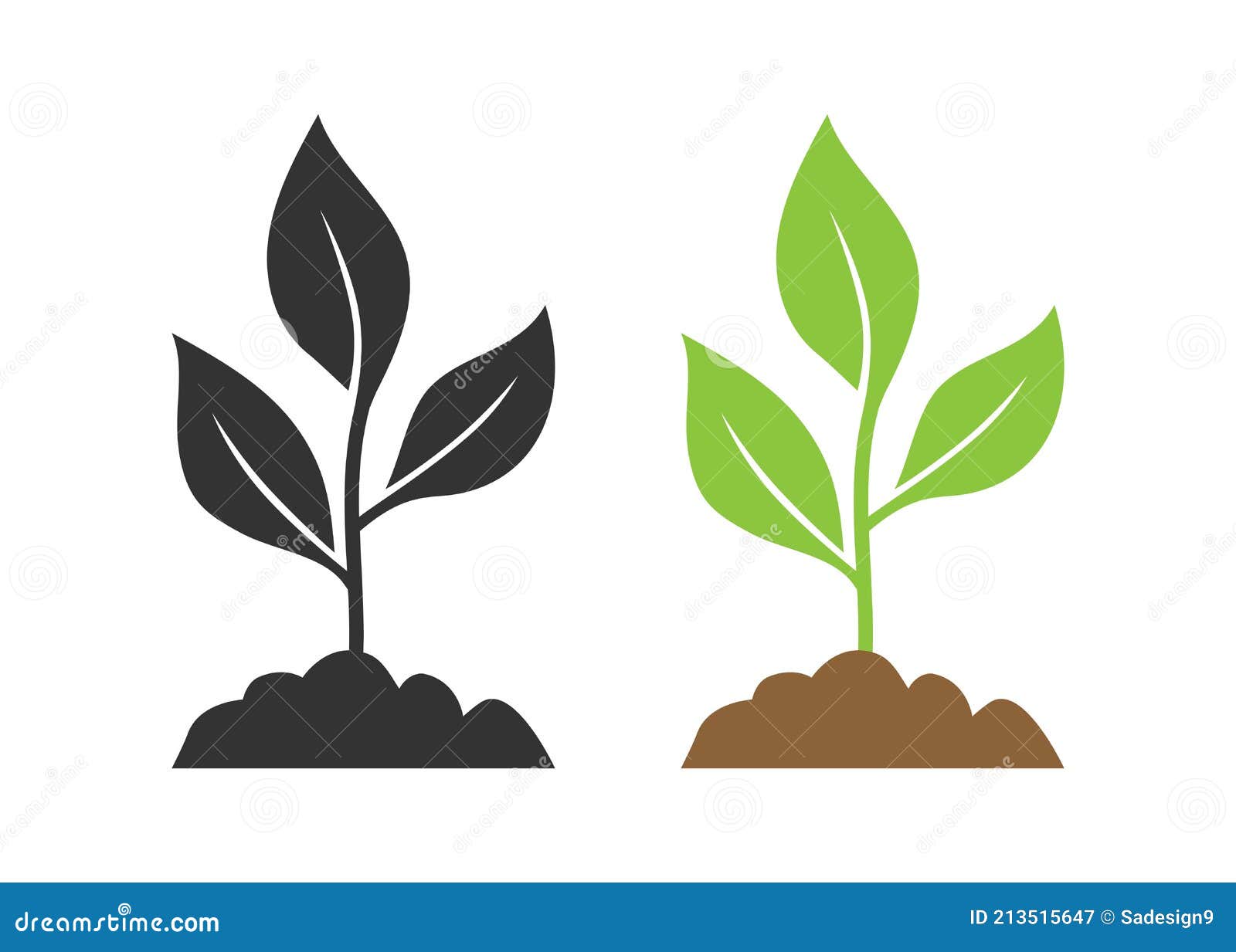 Seedling Icon Vector Illustration. Stock Vector - Illustration of grow ...