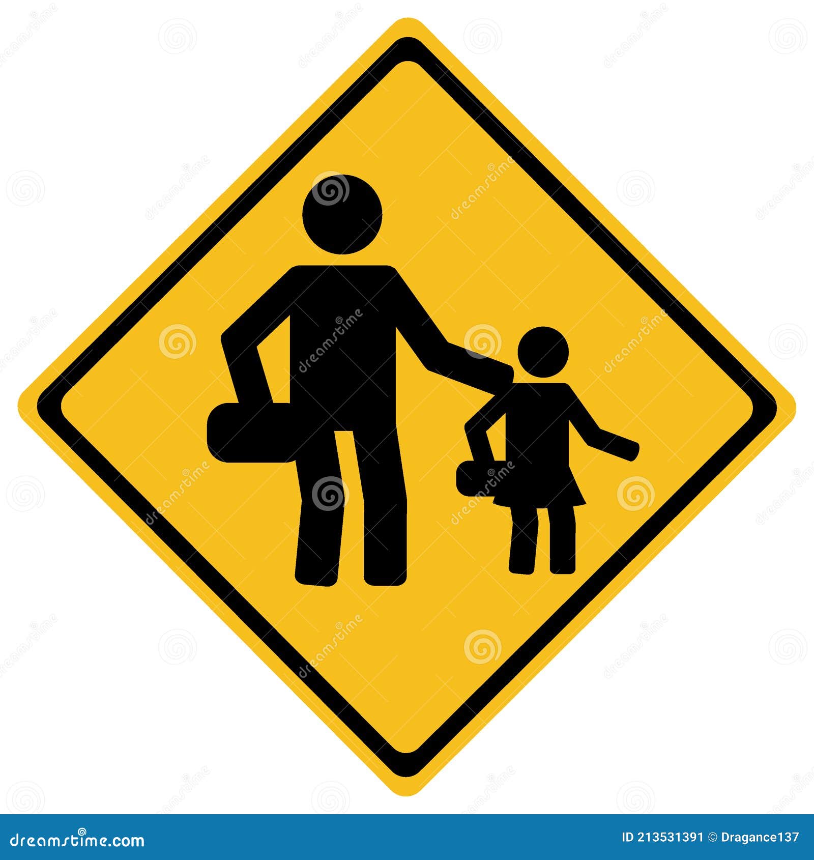 School warning sign stock vector. Illustration of safety - 213531391