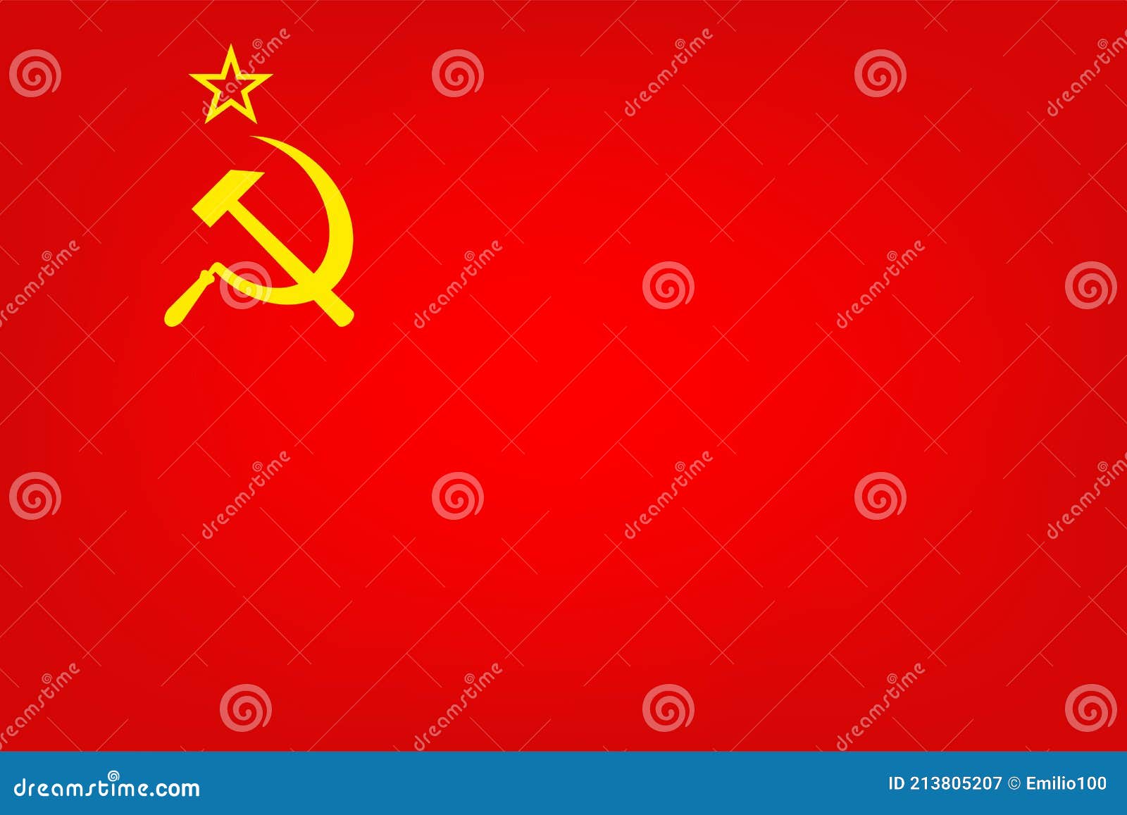 Red Flag with Hammer and Sickle, Communist Symbol, Vector Illustration ...