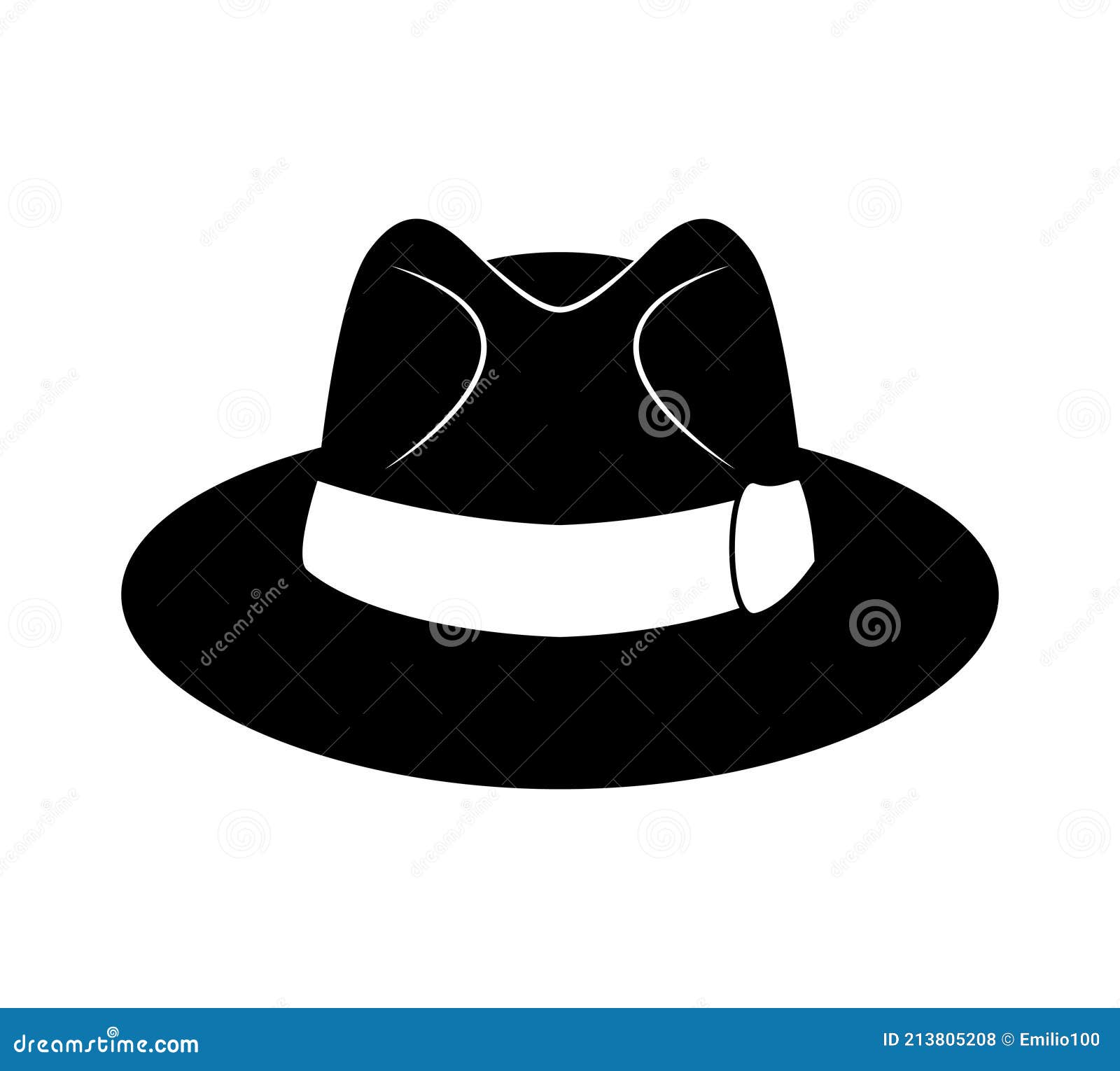 Men Hat, Vector Icon Illustration Stock Vector - Illustration of ...
