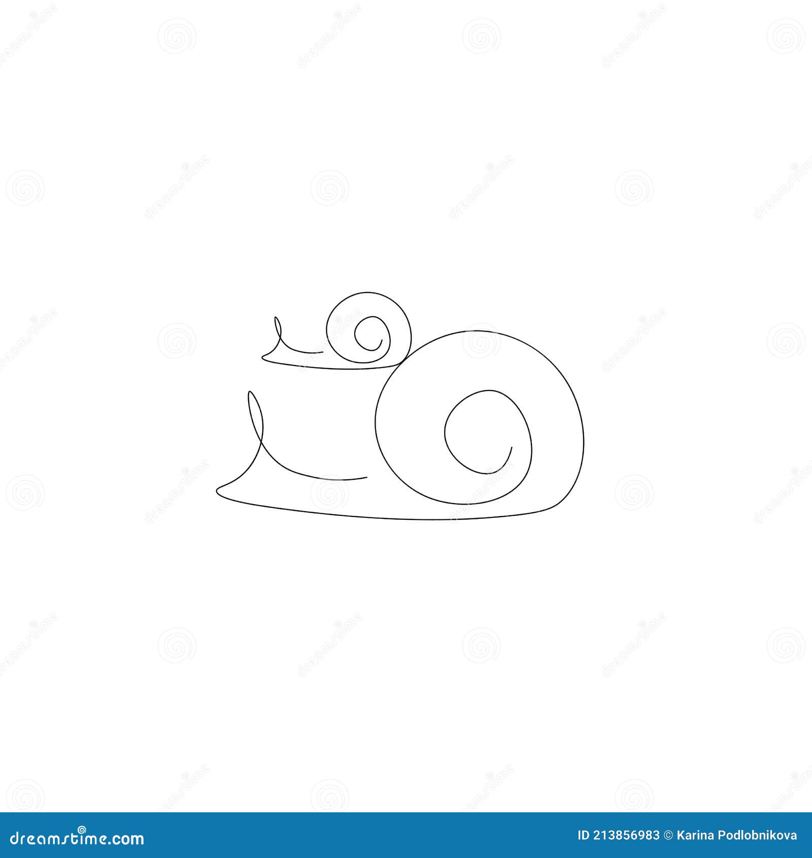 Snails Animal Line Drawing Vector Illustration Stock Vector ...