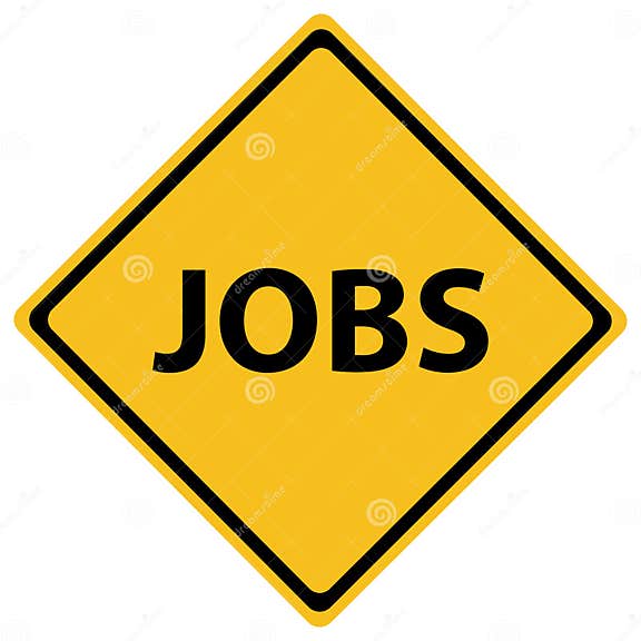 Jobs road sign isolated stock vector. Illustration of safety - 213875319