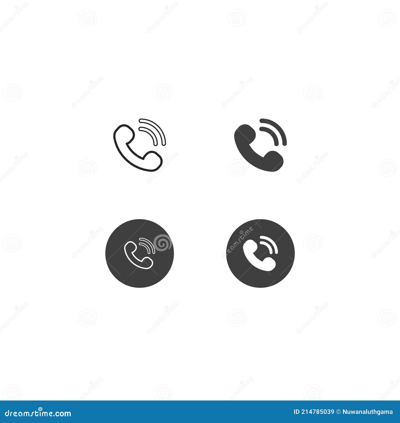 Phone Receiver Icon, Telephone Signs Stock Vector - Illustration of ...