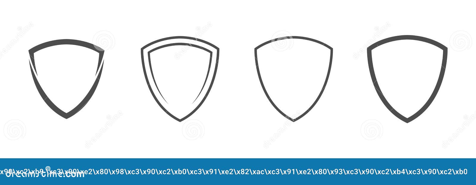 Shield Icon Set. Shielding Symbols. Security and Protector Sign ...