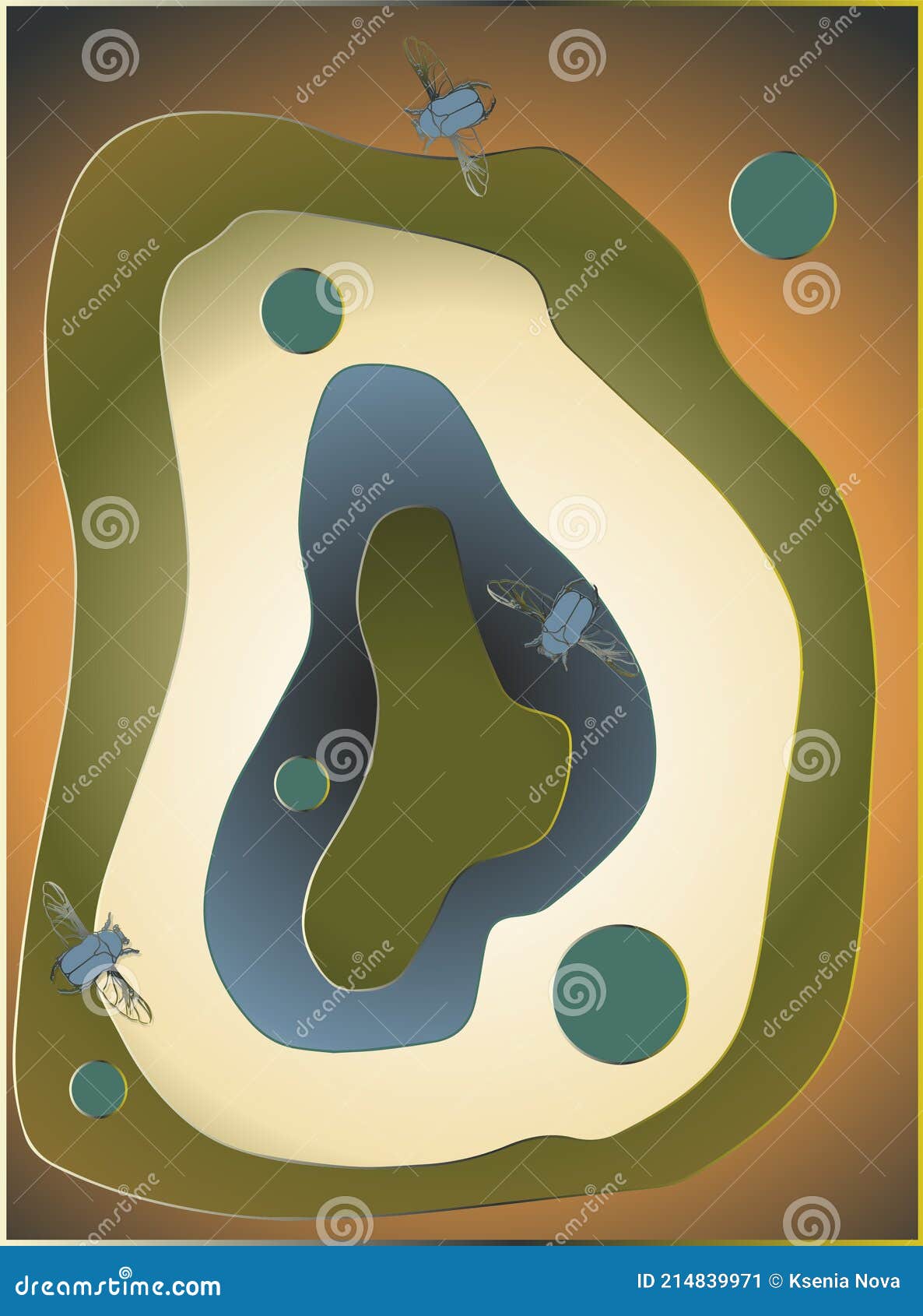 Abstract Red Bugs Background. Vector Illustration | CartoonDealer.com ...