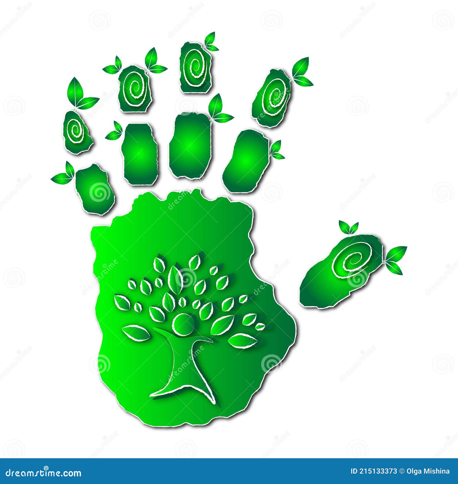 Eco Green Hand, Green Planet, Eco Energy, Vector Illustration, Eco Icon ...