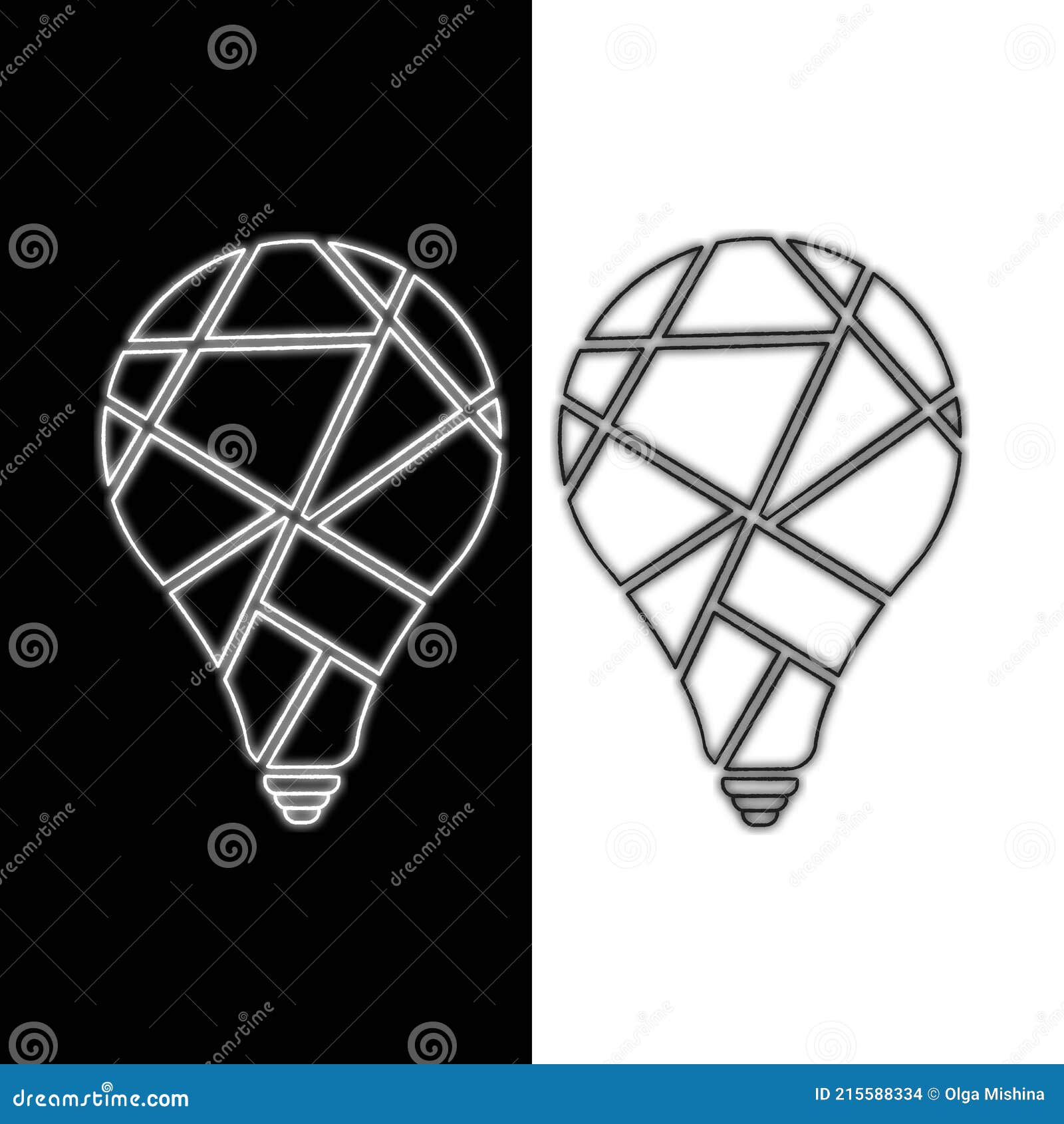 Vector Neon Sign Light Bulbs. Light Bulb Design Template Neon Icon ...