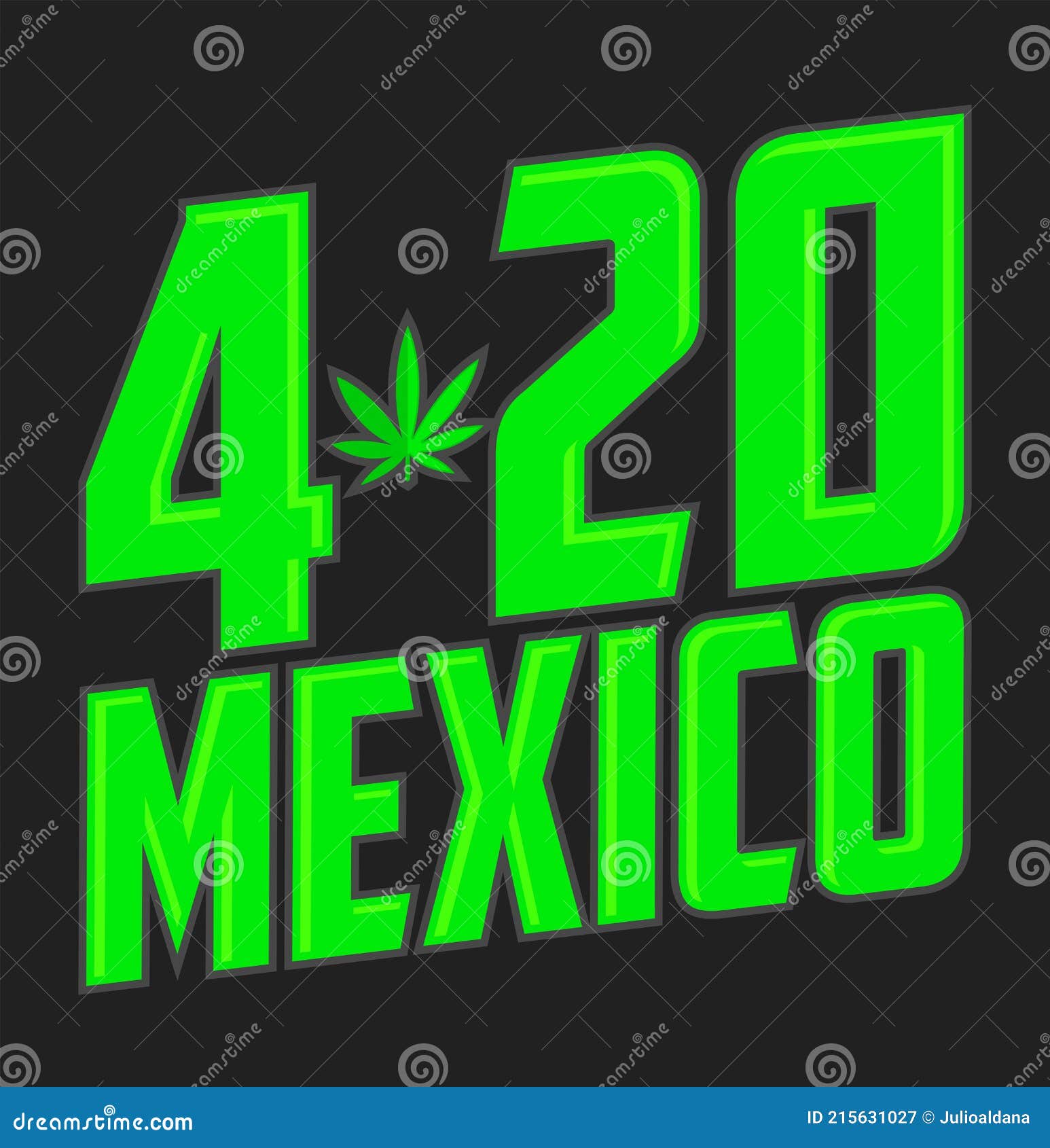 420 Mexico Cannabis Marijuana Symbol, Vector Illustration Legalization ...