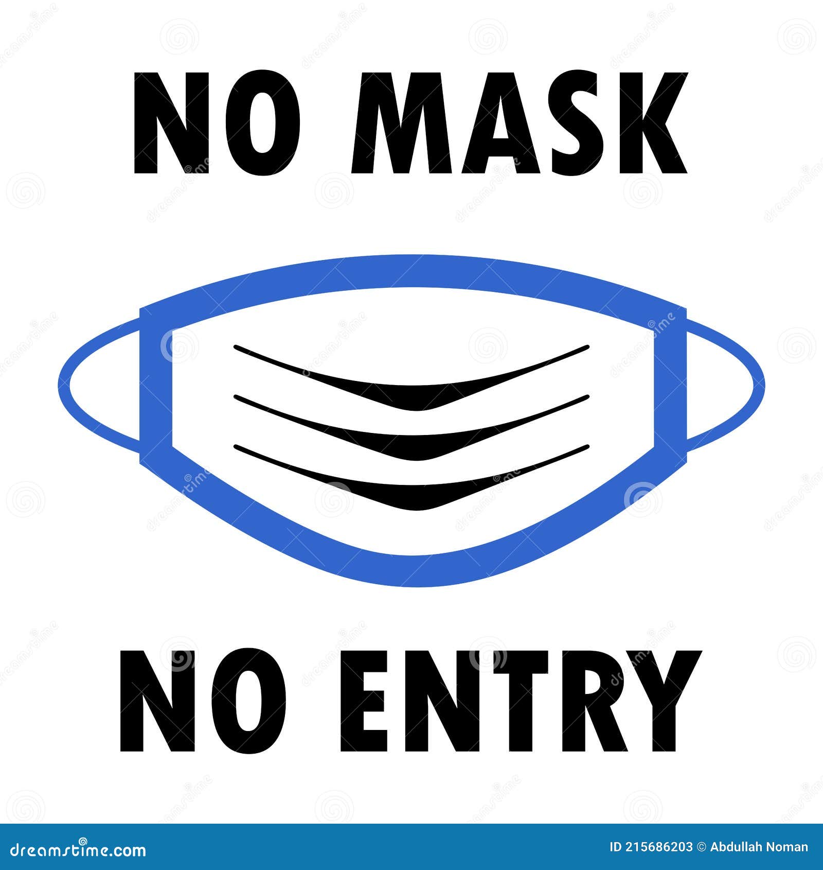 No Mask No Entry Icon Design Stock Vector - Illustration of mandatory ...