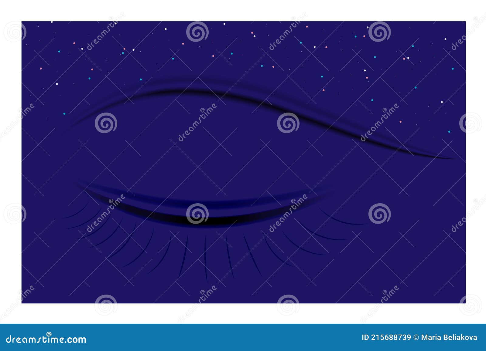 Abstract Background with Blue Gradients and an Eye Image. Web Screen ...