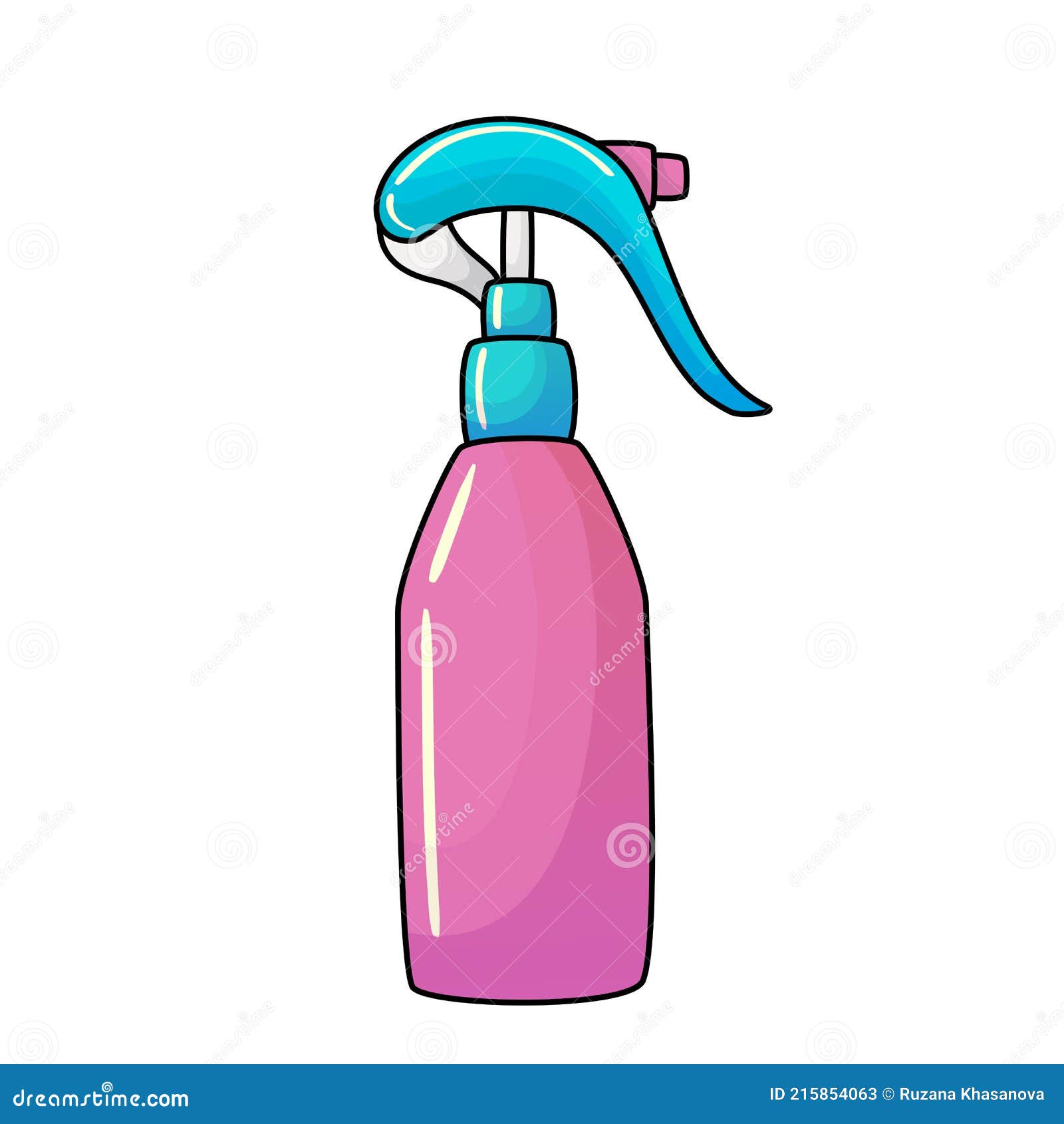 Vector Image of Spray. Cartoon Style Cleaning Detergent Bottle. Stock ...