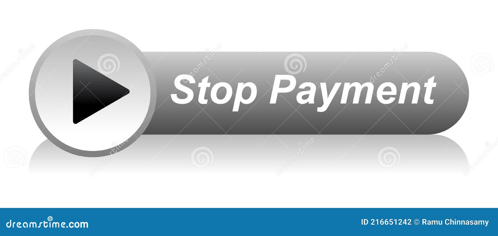Stop payment button icon stock illustration. Illustration of banking ...