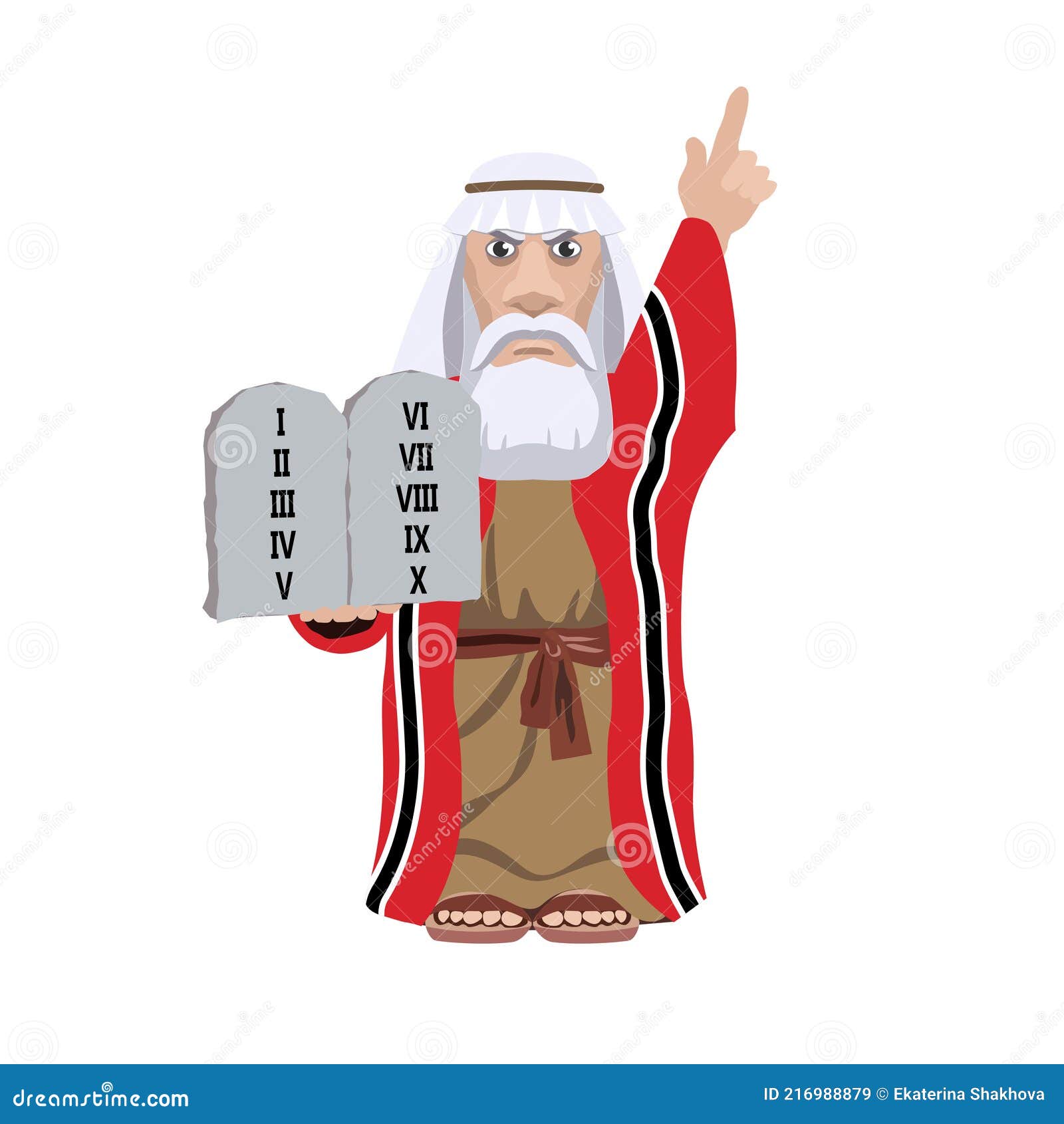 Tables Of The Covenant. Ten Commandments Of Moses Cartoon Vector ...