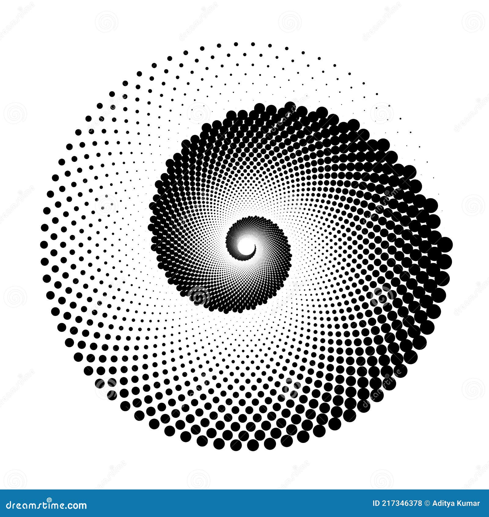 Black and White Circle Abstract Art Stock Illustration - Illustration ...