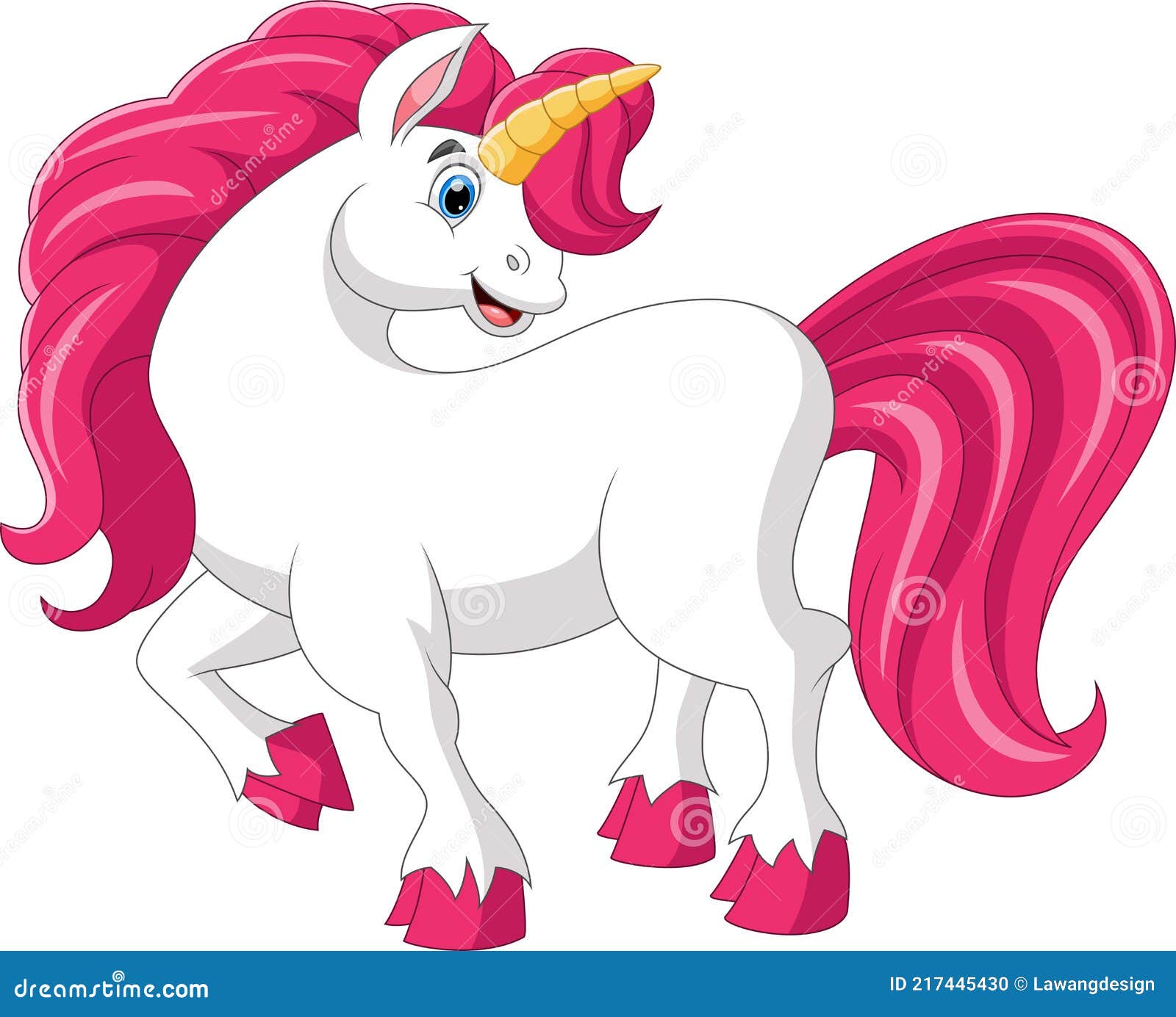 Cute pony pose and smile stock vector. Illustration of kids - 217445430