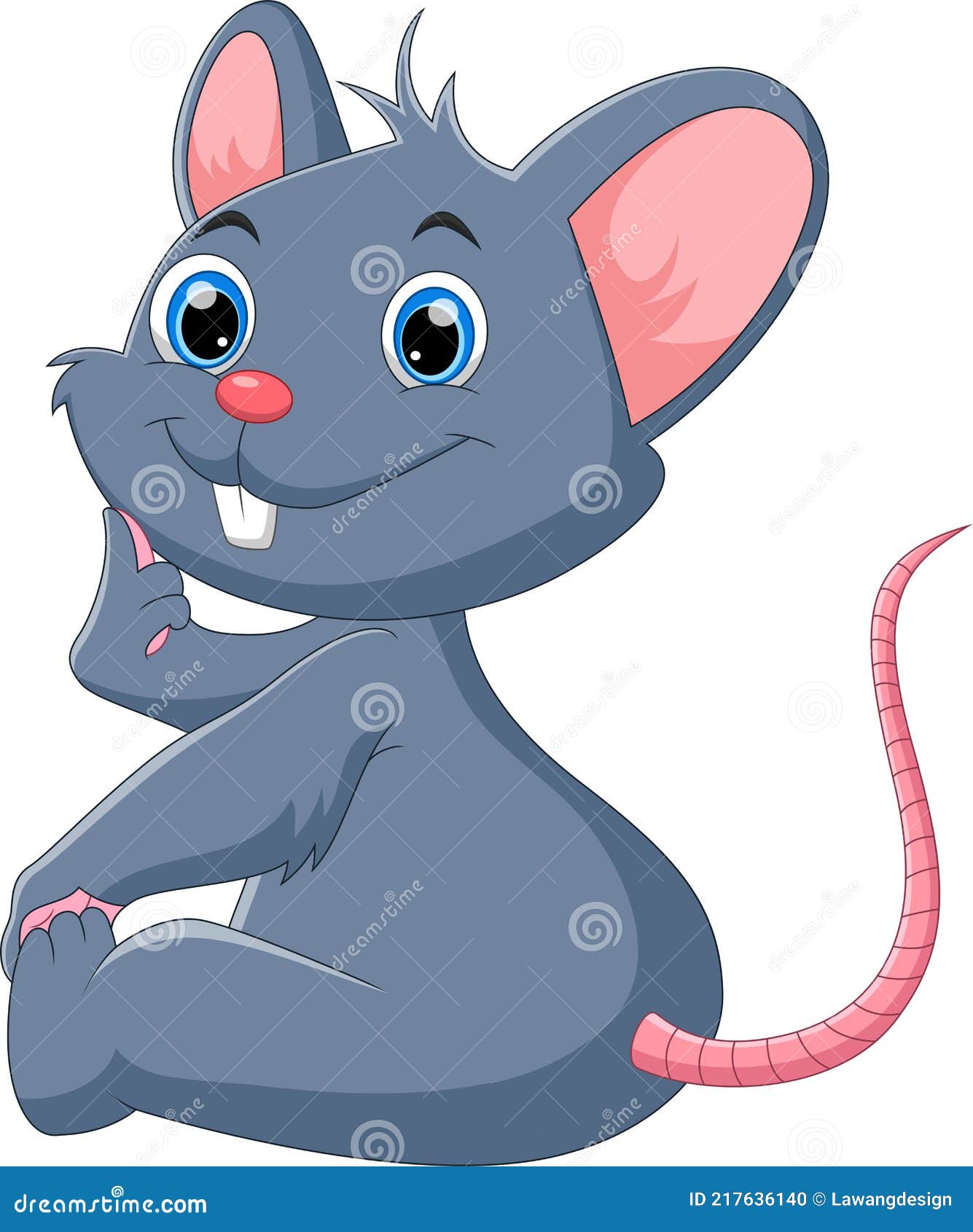 Cartoon Mouse Posing Sitting Stock Vector - Illustration of animal ...