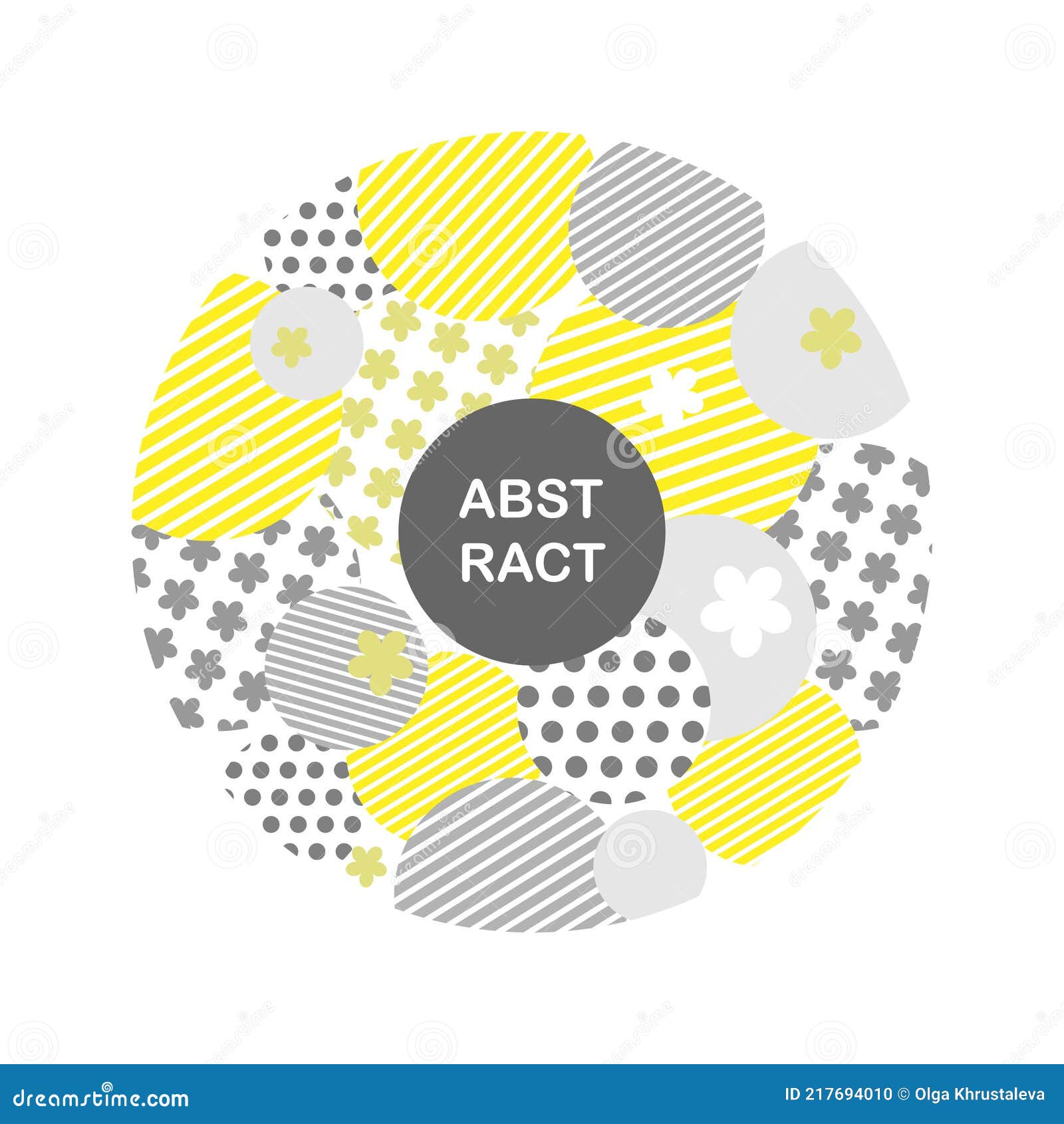 Abstract Yellow and Grey Geometric Pattern Stock Vector - Illustration ...