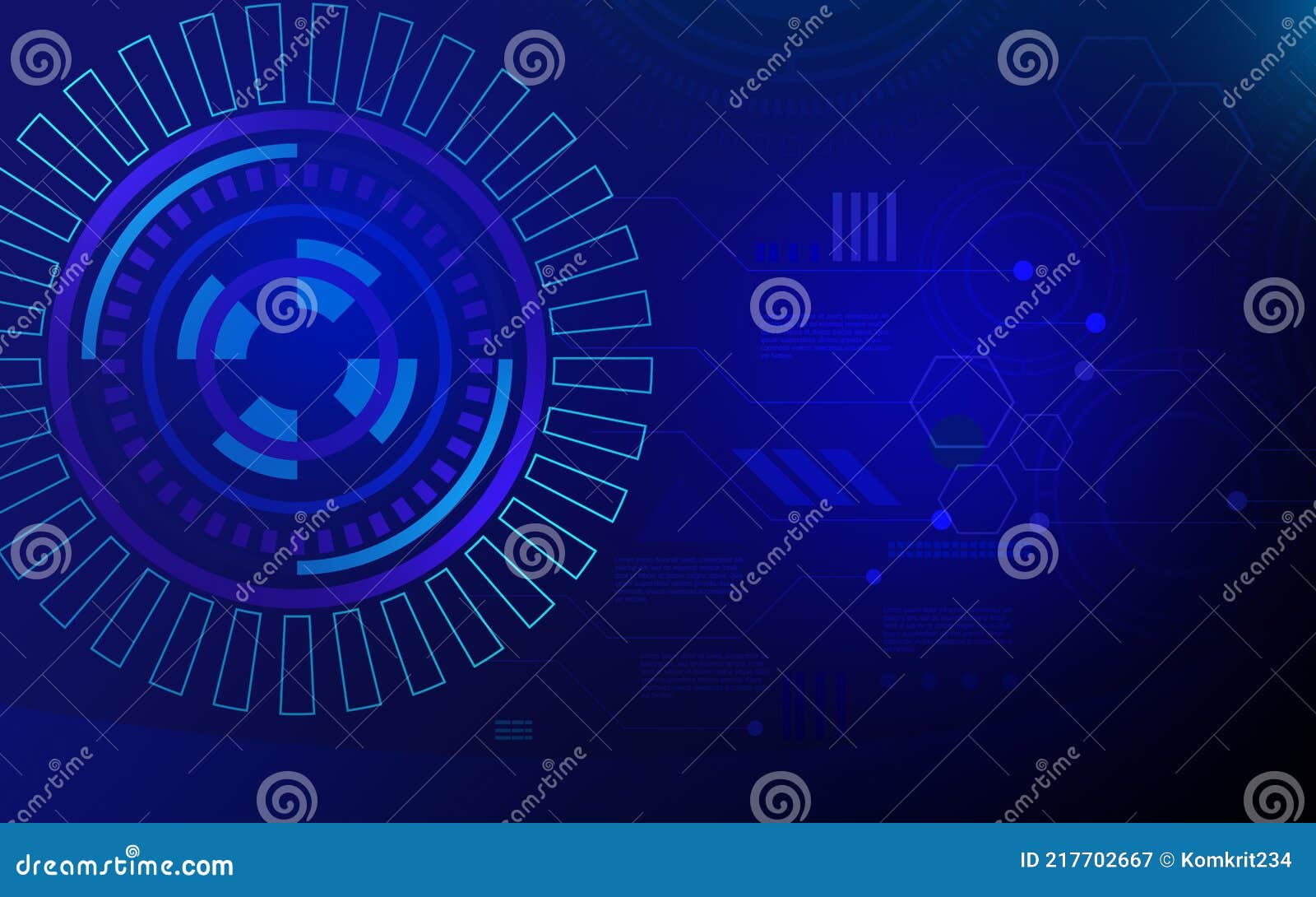 Technology Abstract Blue Background Template Design Stock Illustration ...