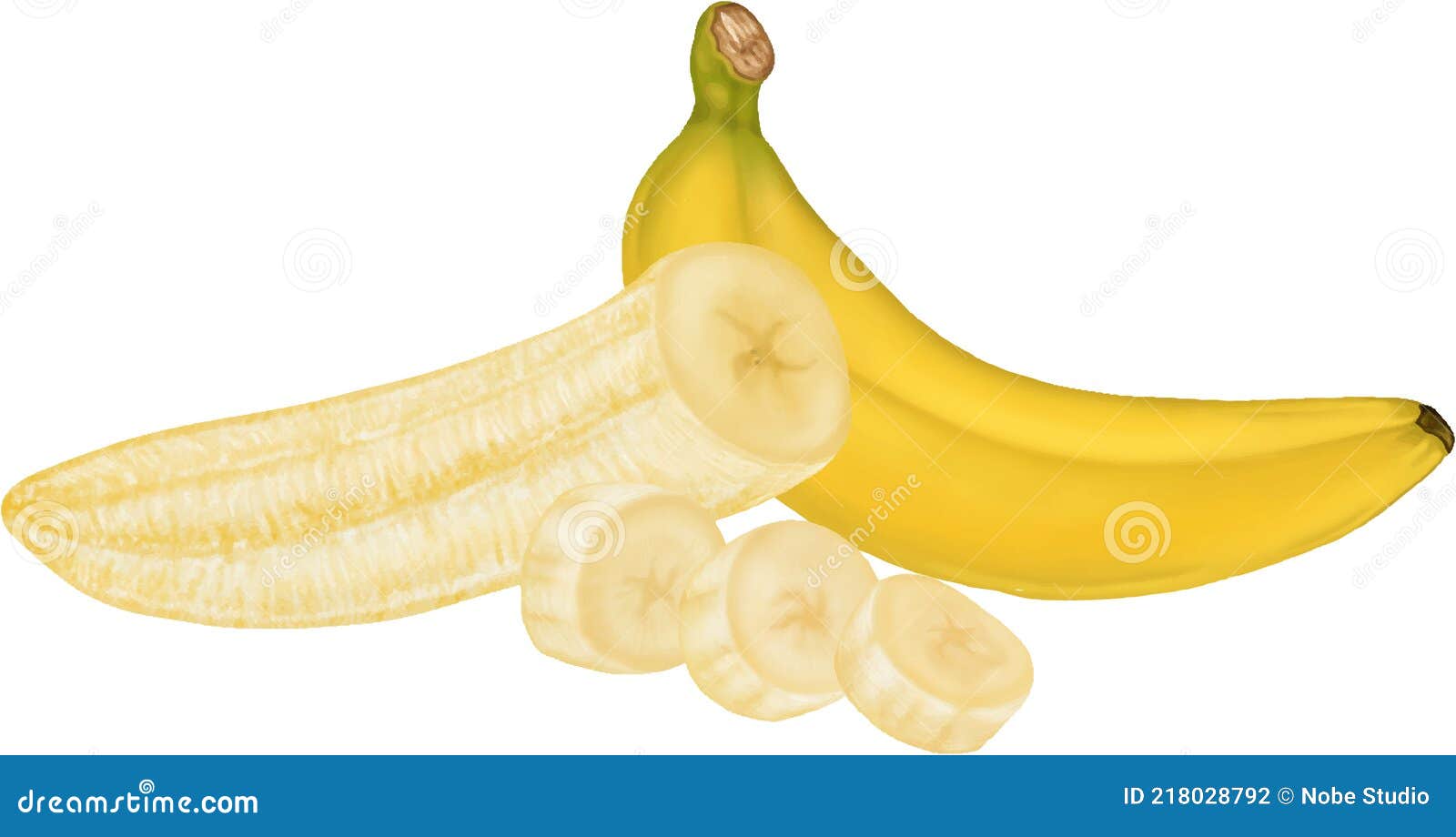 Banana Illustration Drawing Stock Vector - Illustration of dessert ...
