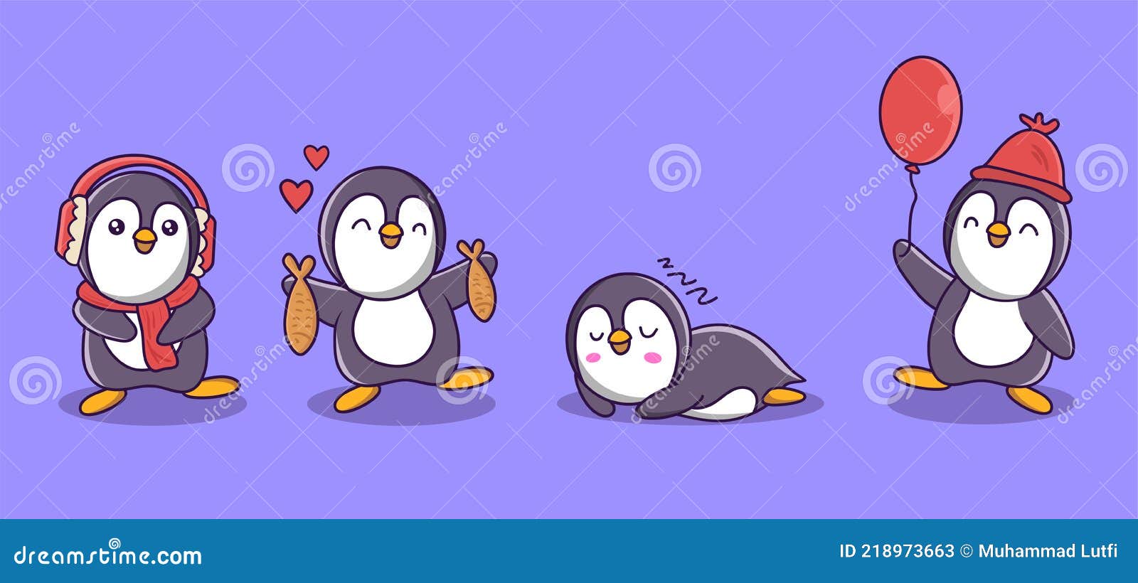 Cute penguin activity stock vector. Illustration of freehand - 218973663