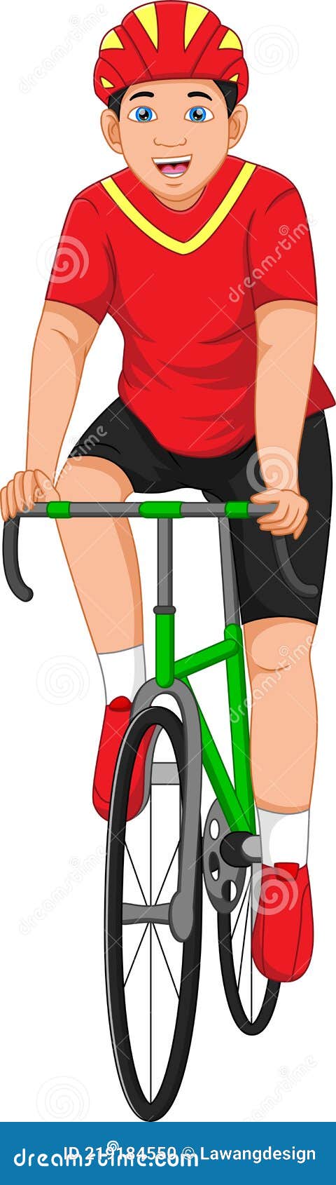 Cartoon Boy Exercising on Bicycle Stock Vector - Illustration of ...