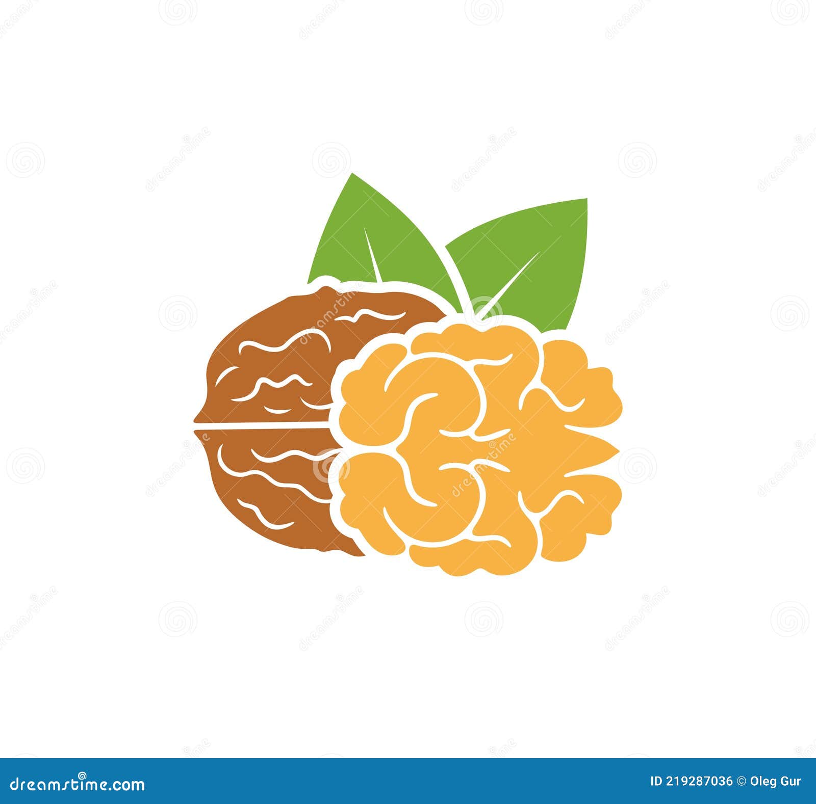 Walnut Logo. Isolated Walnut on White Background Stock Vector ...