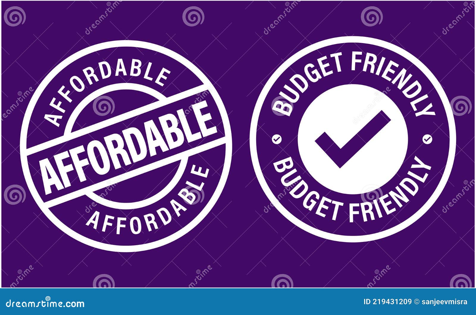 `budget Friendly` Vector Icon with `affordable ` Vector Stamp ...