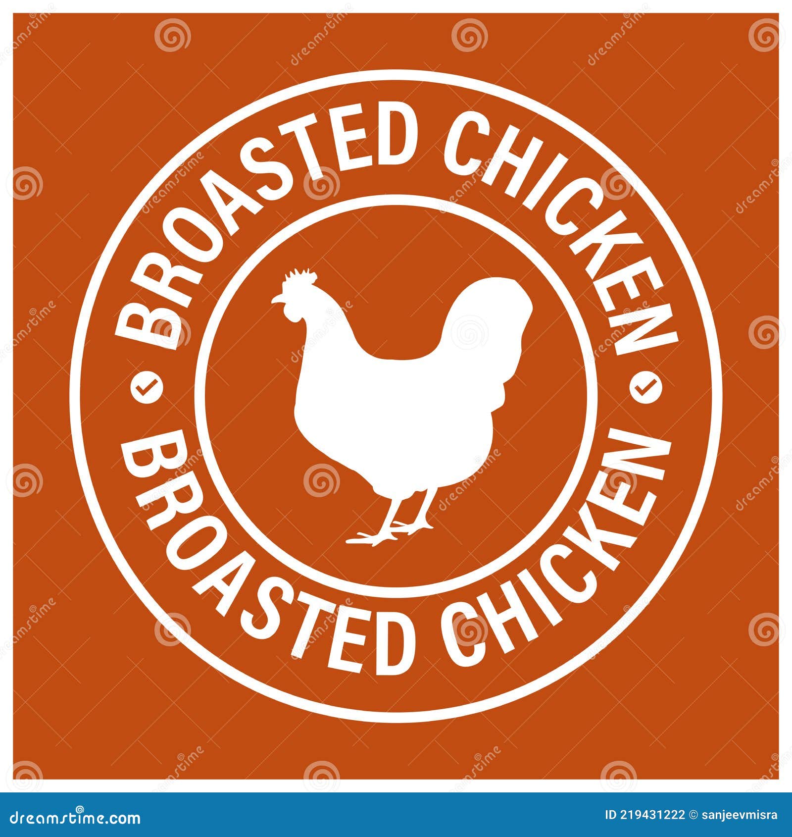 Broasted Chicken Vector Icon Isolated, White in Color Stock Vector ...