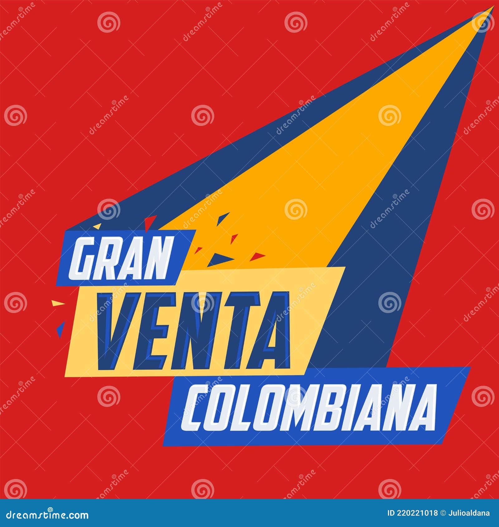 Gran Venta Colombiana, Colombian Big Sale Spanish Text. Stock Vector ...