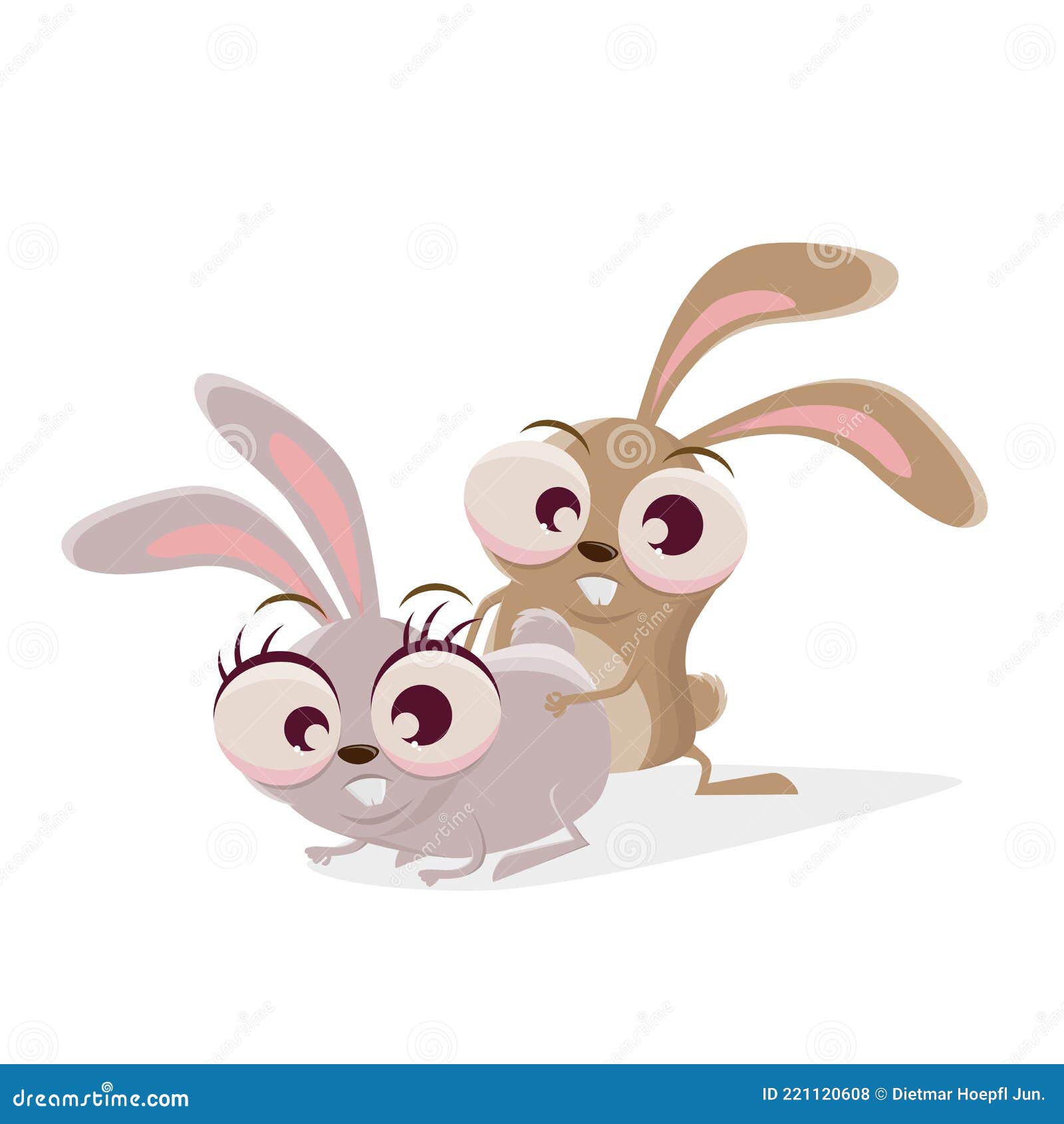 Cartoon Rabbits Getting Surprised Stock Vector - Illustration of ...