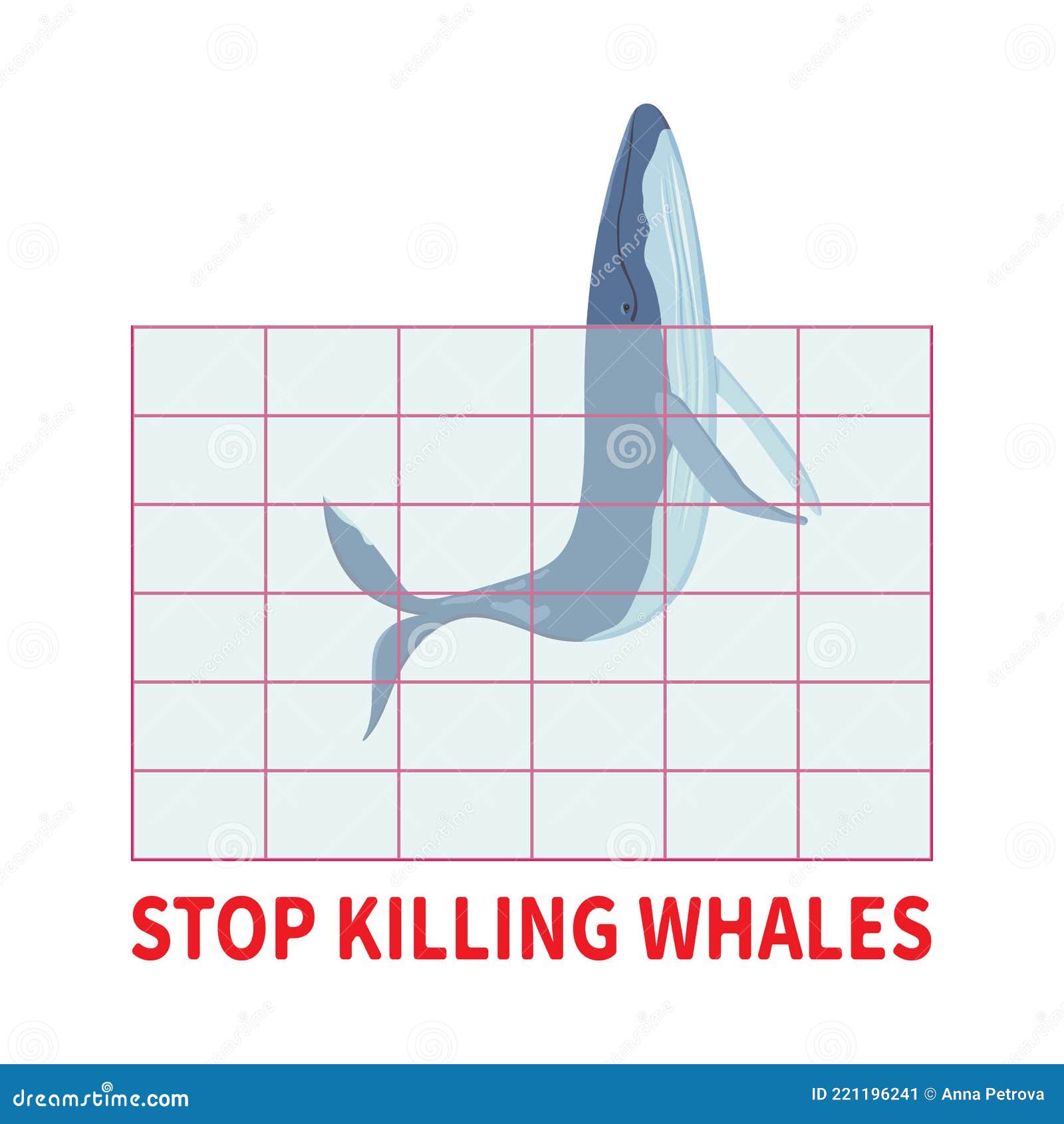 Stop killing whales stock image. Illustration of print - 221196241