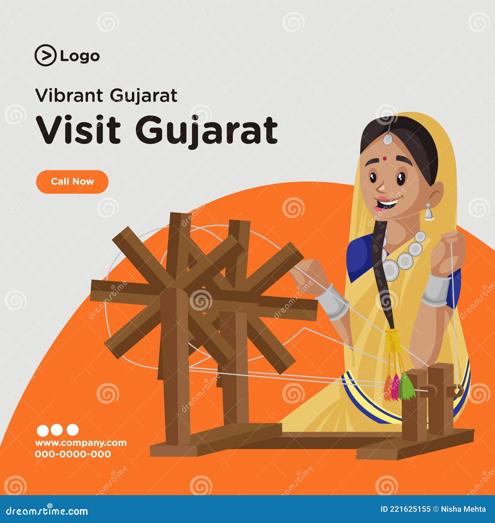 Vibrant Gujrat Banner Design Stock Vector - Illustration of bags, india ...