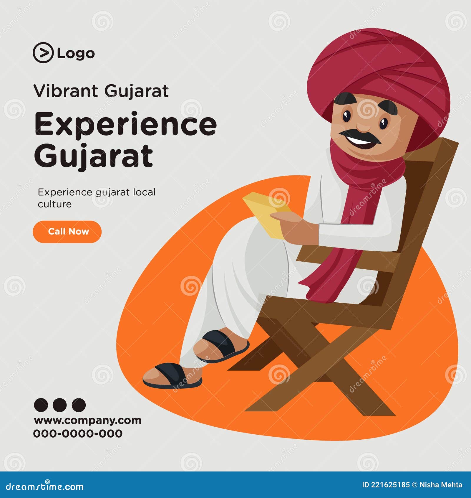 Vibrant Gujrat Banner Design Stock Vector - Illustration of india ...